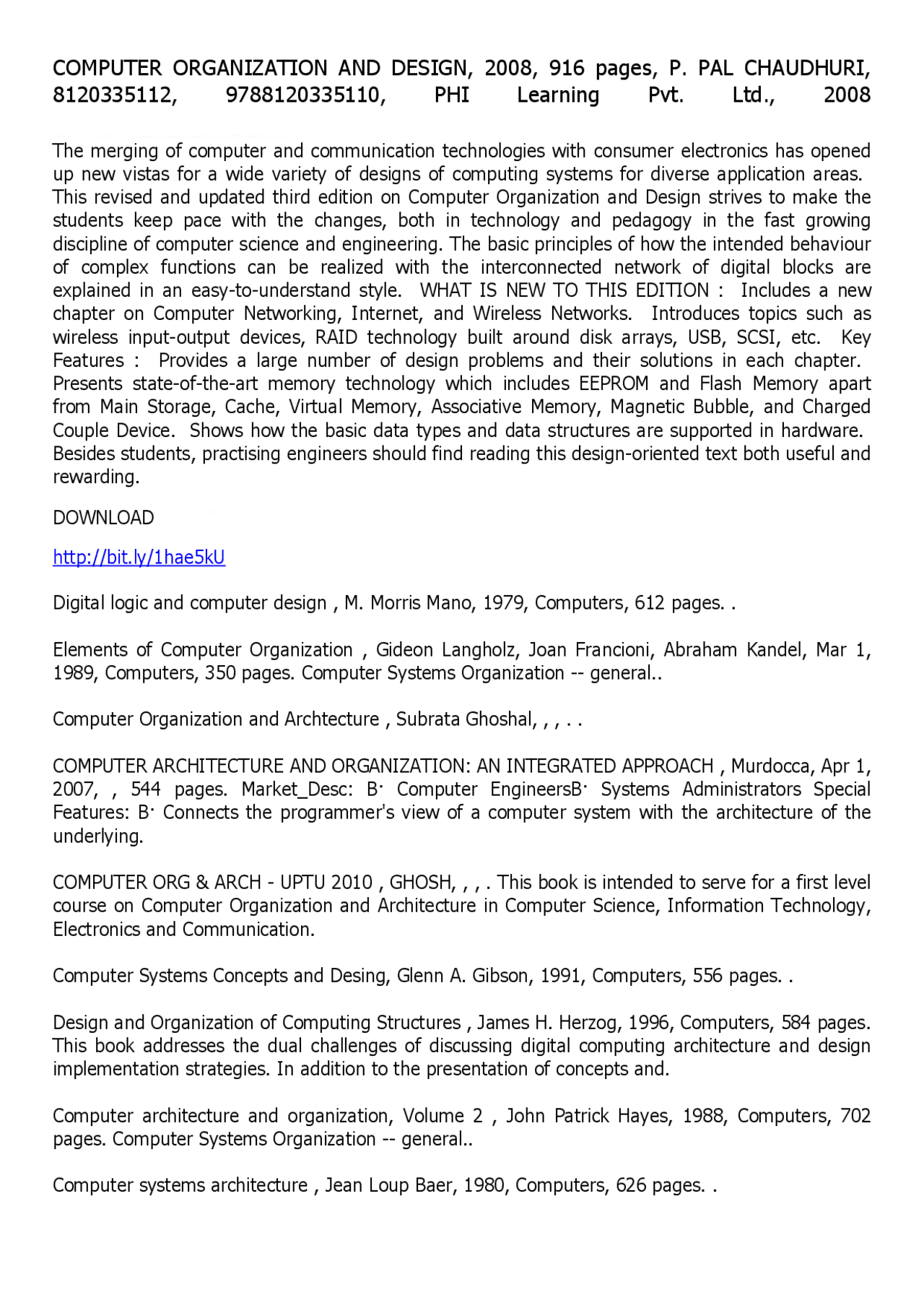Computer Organization And Design Docsity