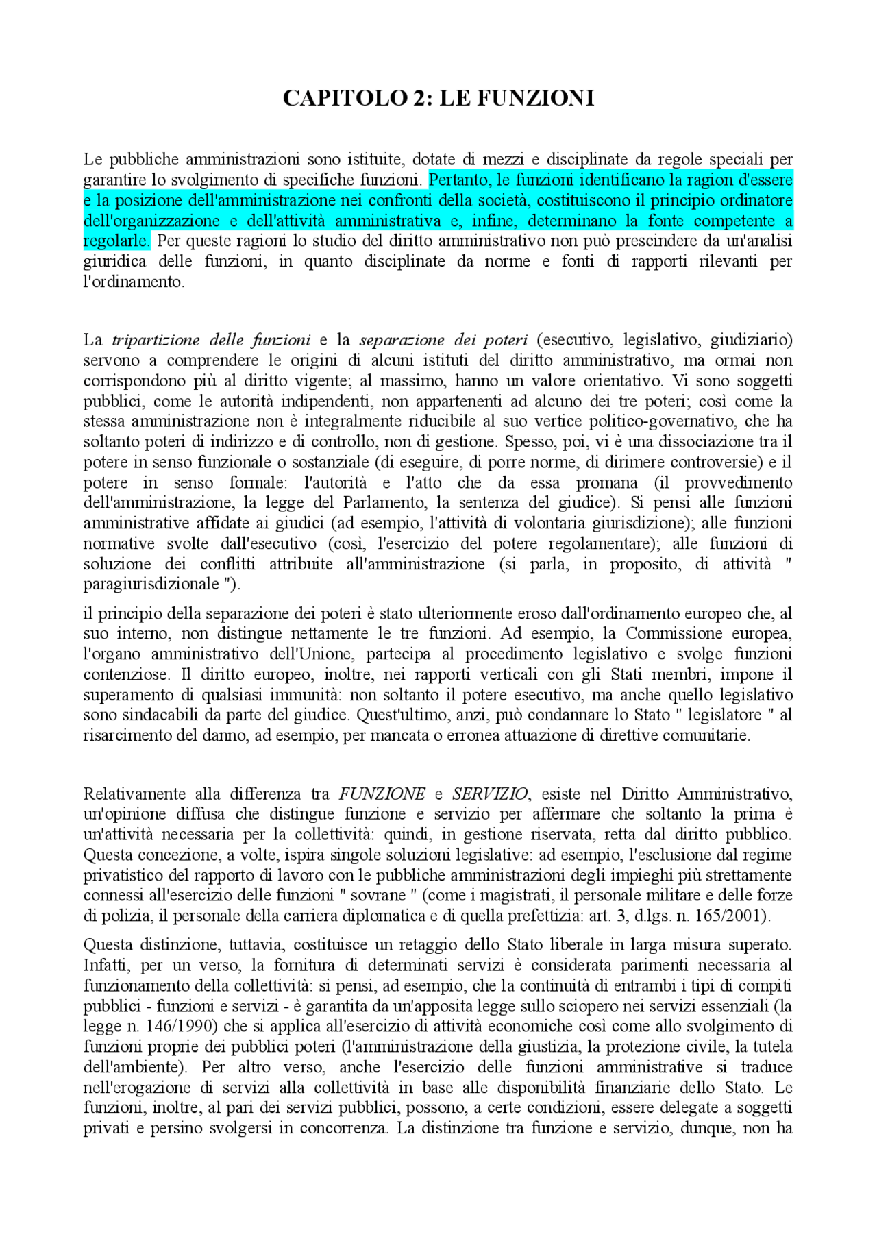 Cap Ii Cassese Amministrativo Docsity