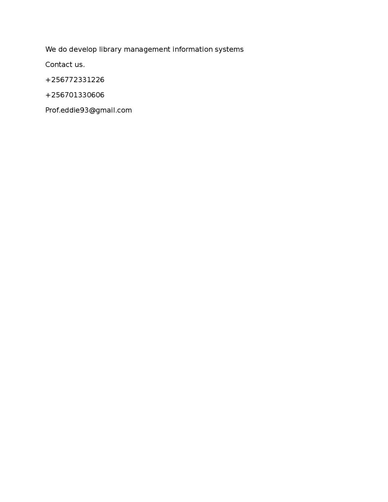 Library Management Information Systems Docsity