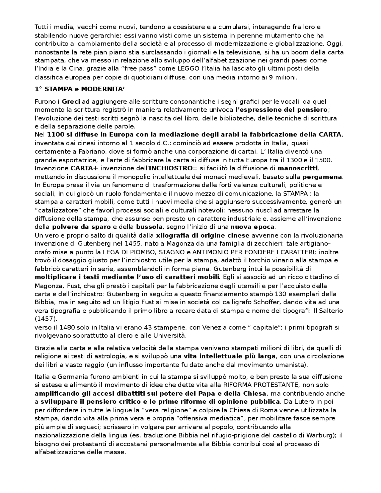 Breve Storia Sociale Comunicazione Zeffiro Ciuffoletti Docsity