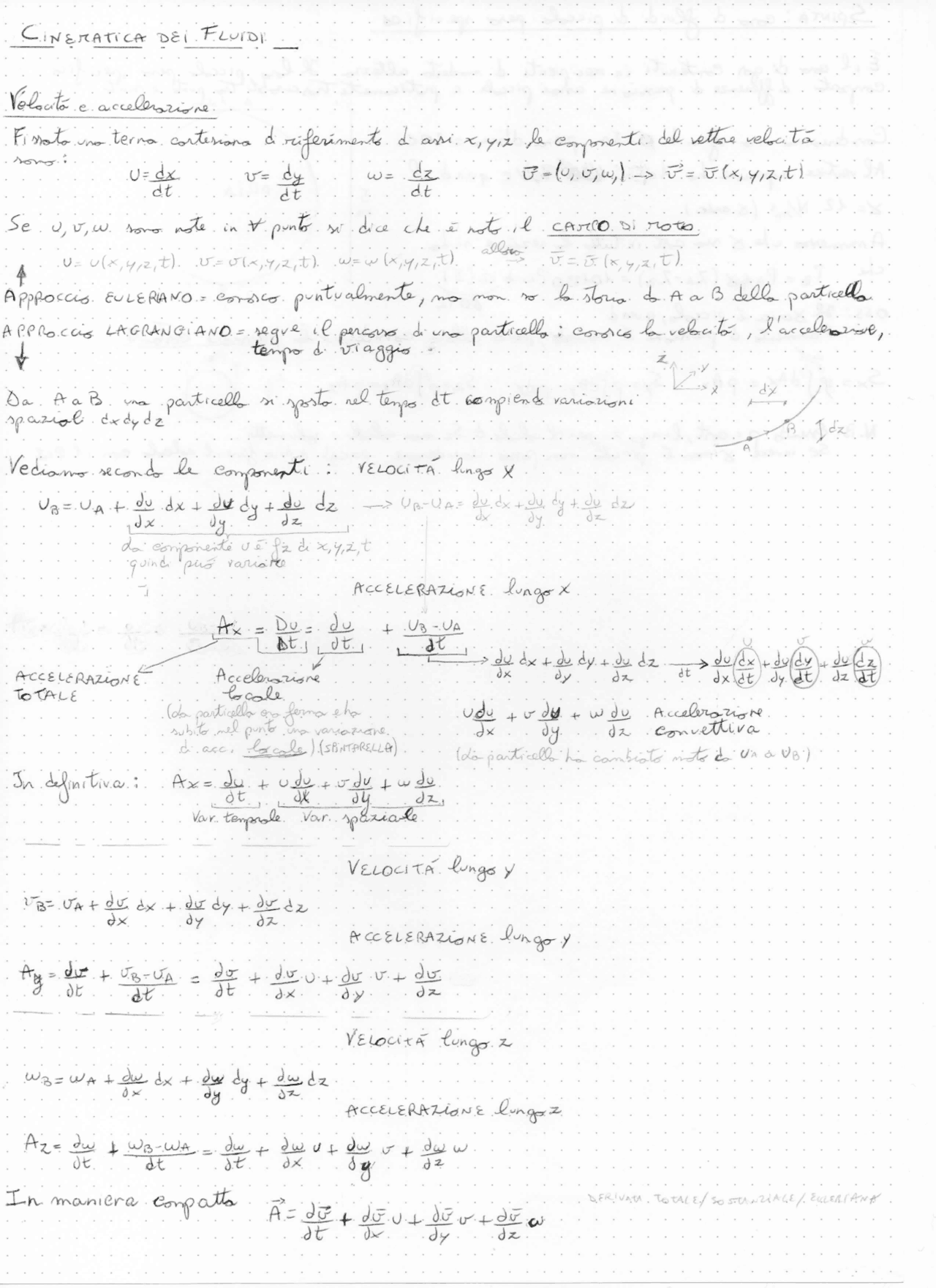 Cinematica dei fluidi - Docsity