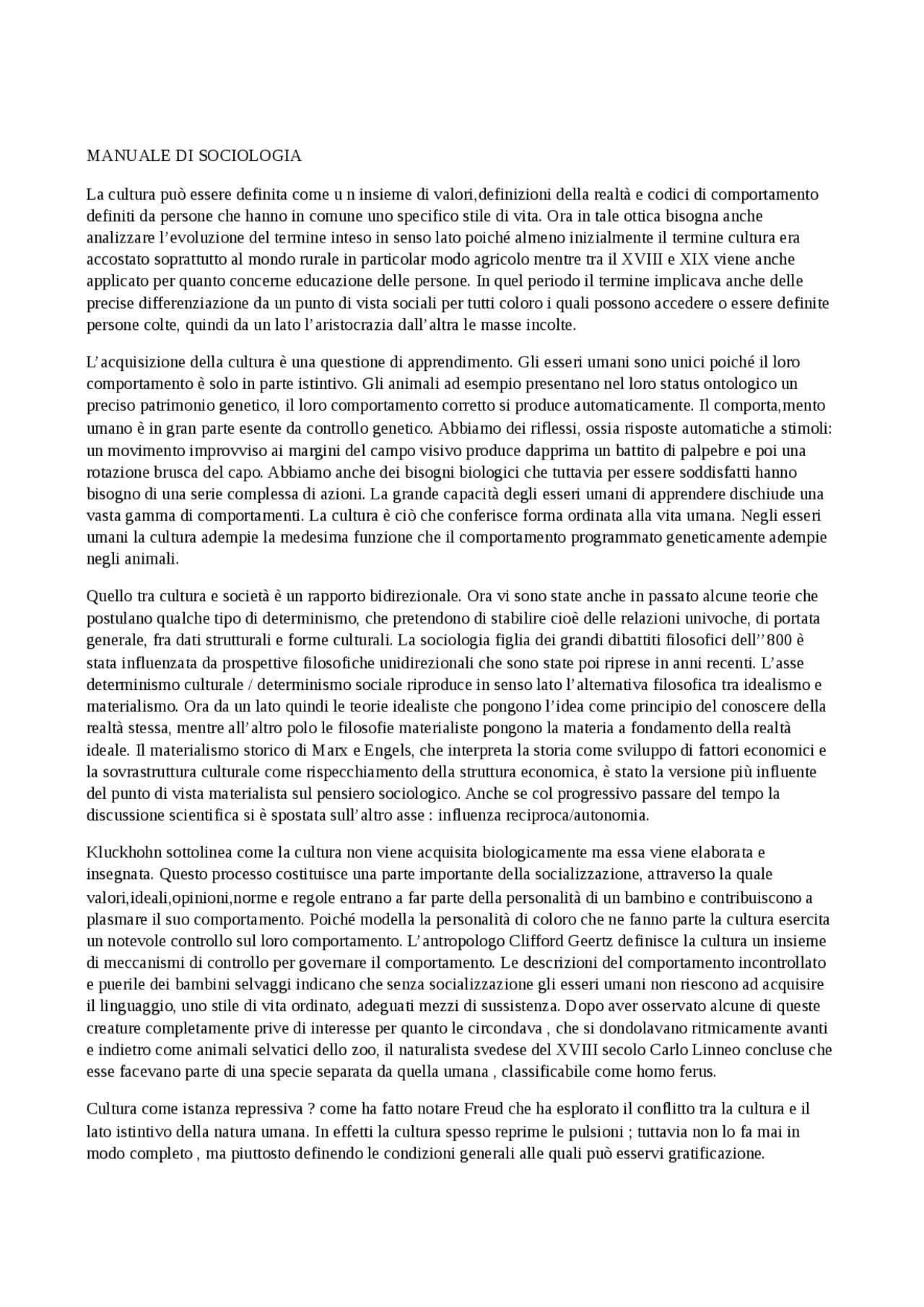 Manuale Di Sociologia Di Neil Smelser Docsity