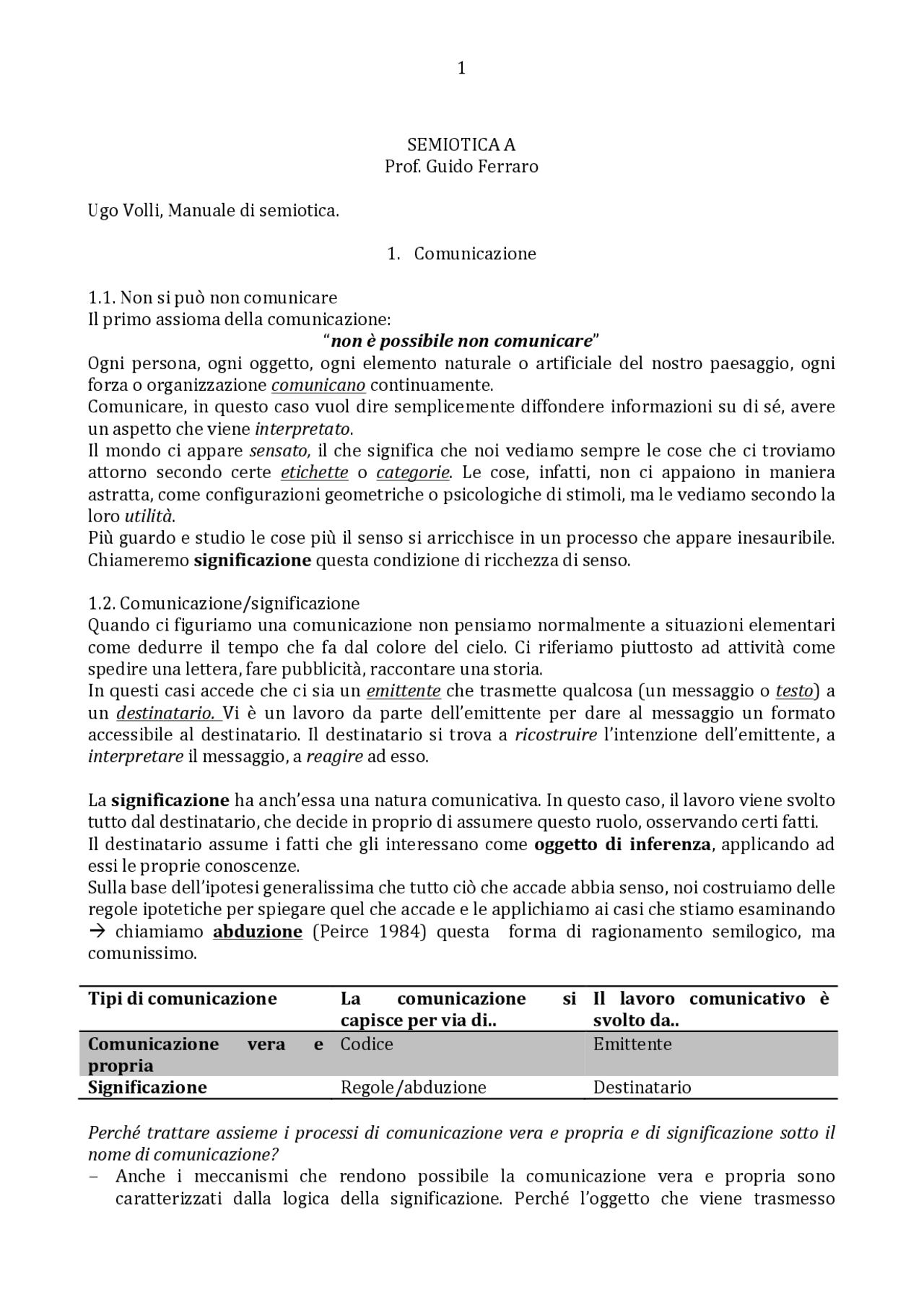 Semiotica A Ugo Volli Docsity