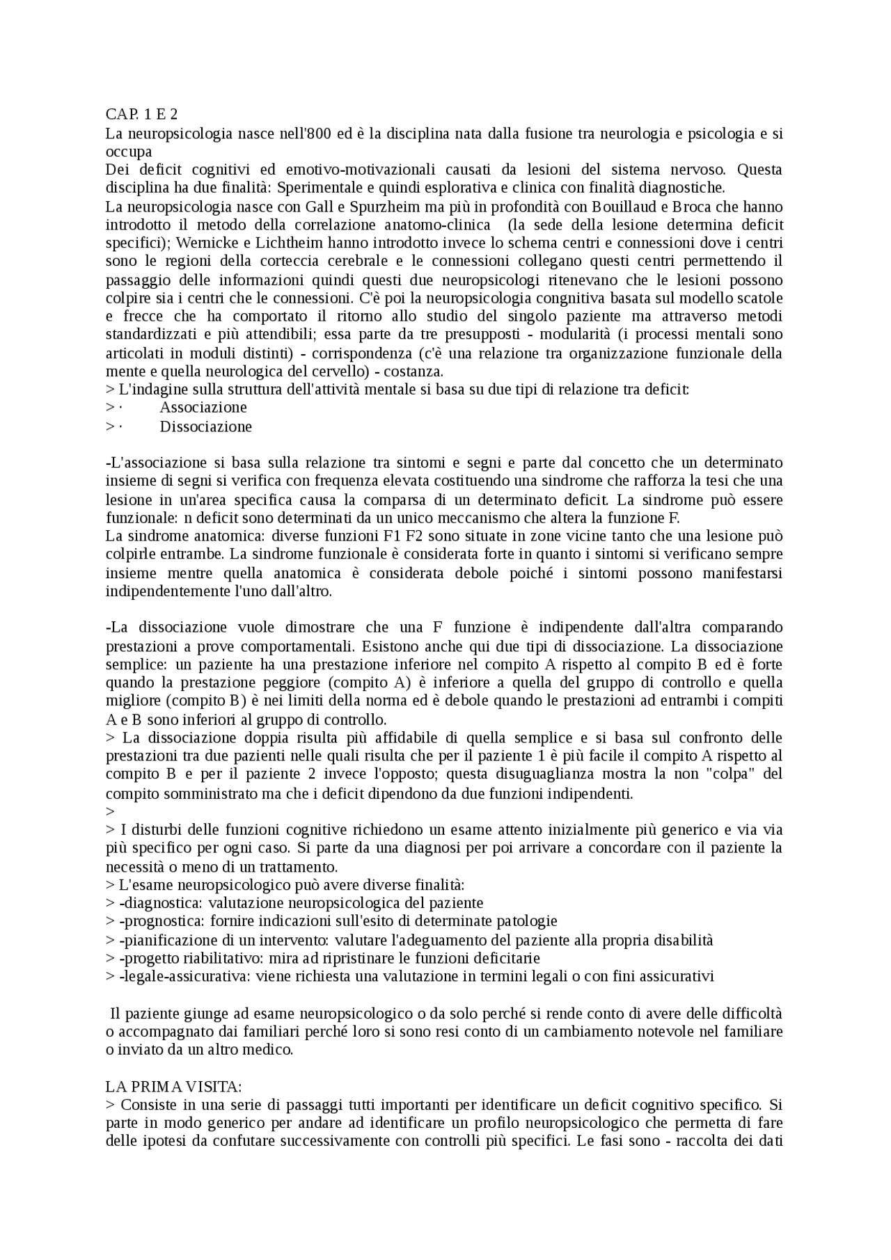 Rissunto Manuale Docsity
