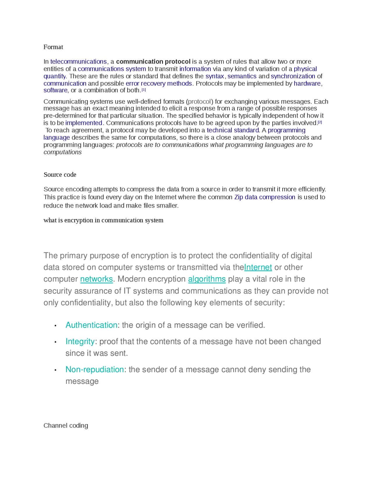 Communication Protocol Docsity