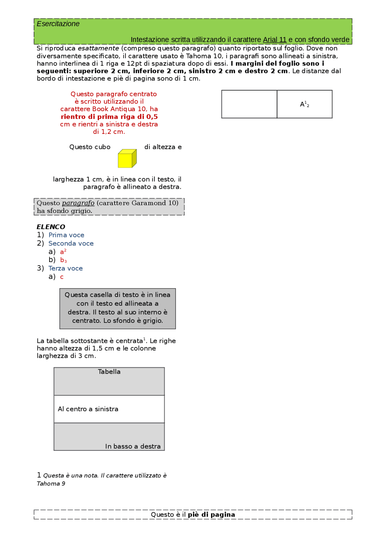 Esercitazione Word 4 Docsity