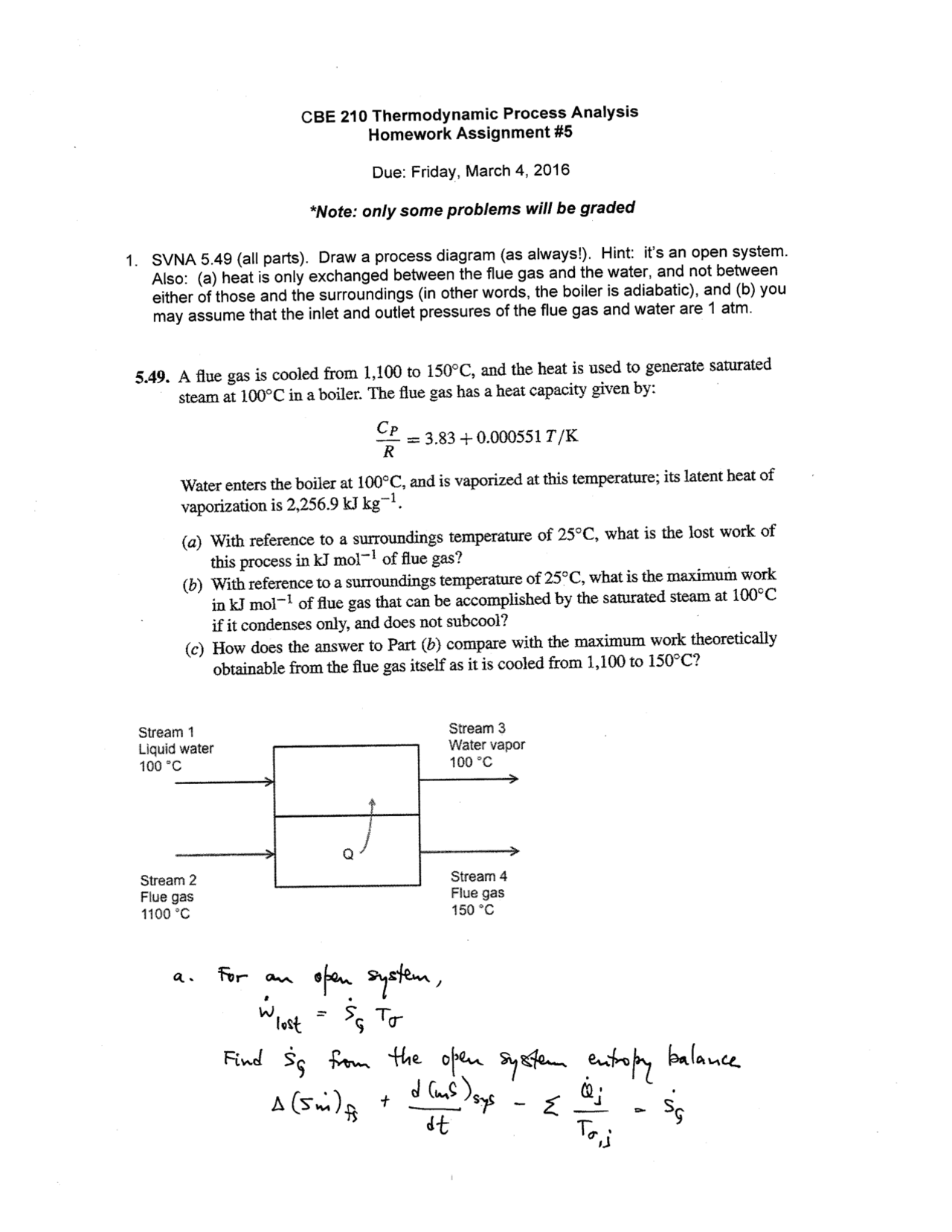 Homework Assignment #5 with Solutions - Material and Energy Balances ...