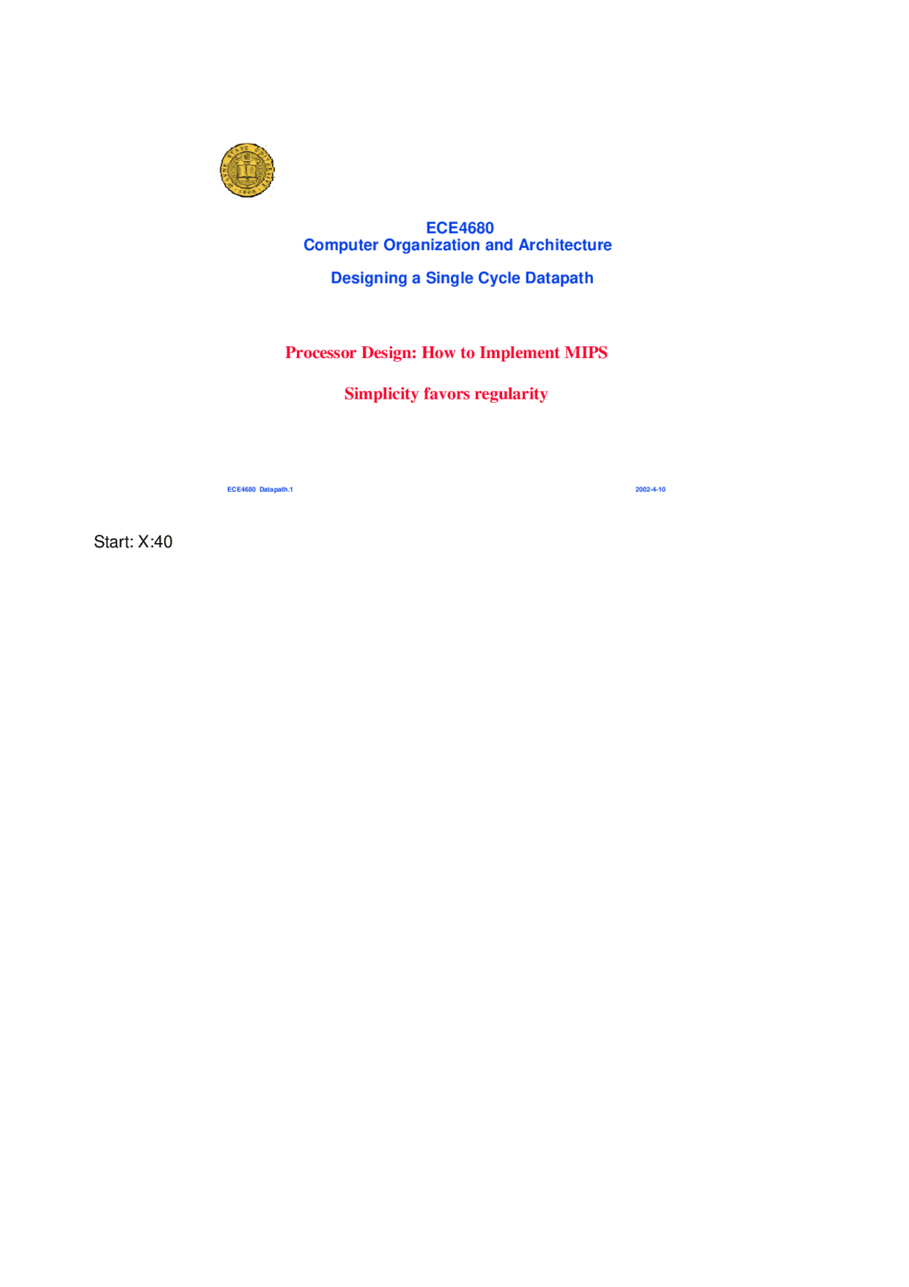 Datapath 1 Notes Docsity
