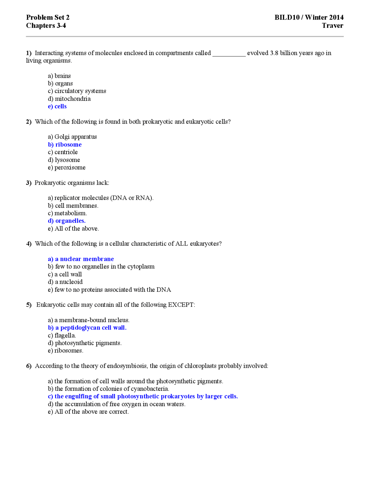 Problem Set 2 On Fundamental Concepts In Modern Biology Bild 10 Docsity