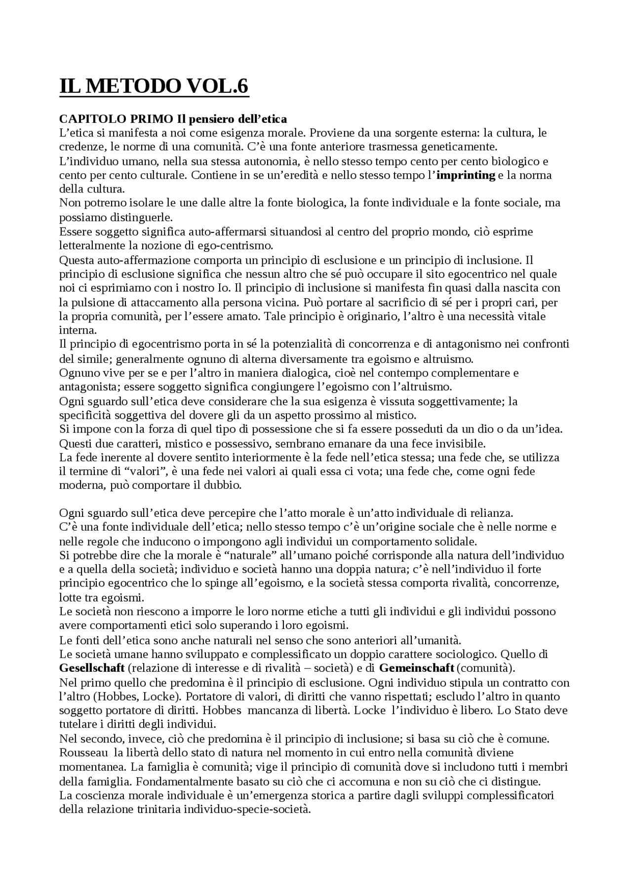 Il metodo - MORIN - Docsity