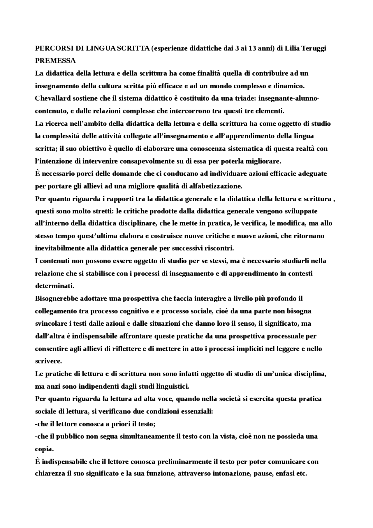 Teruggi L A Cura Di Percorsi Di Lingua Scritta Esperienze