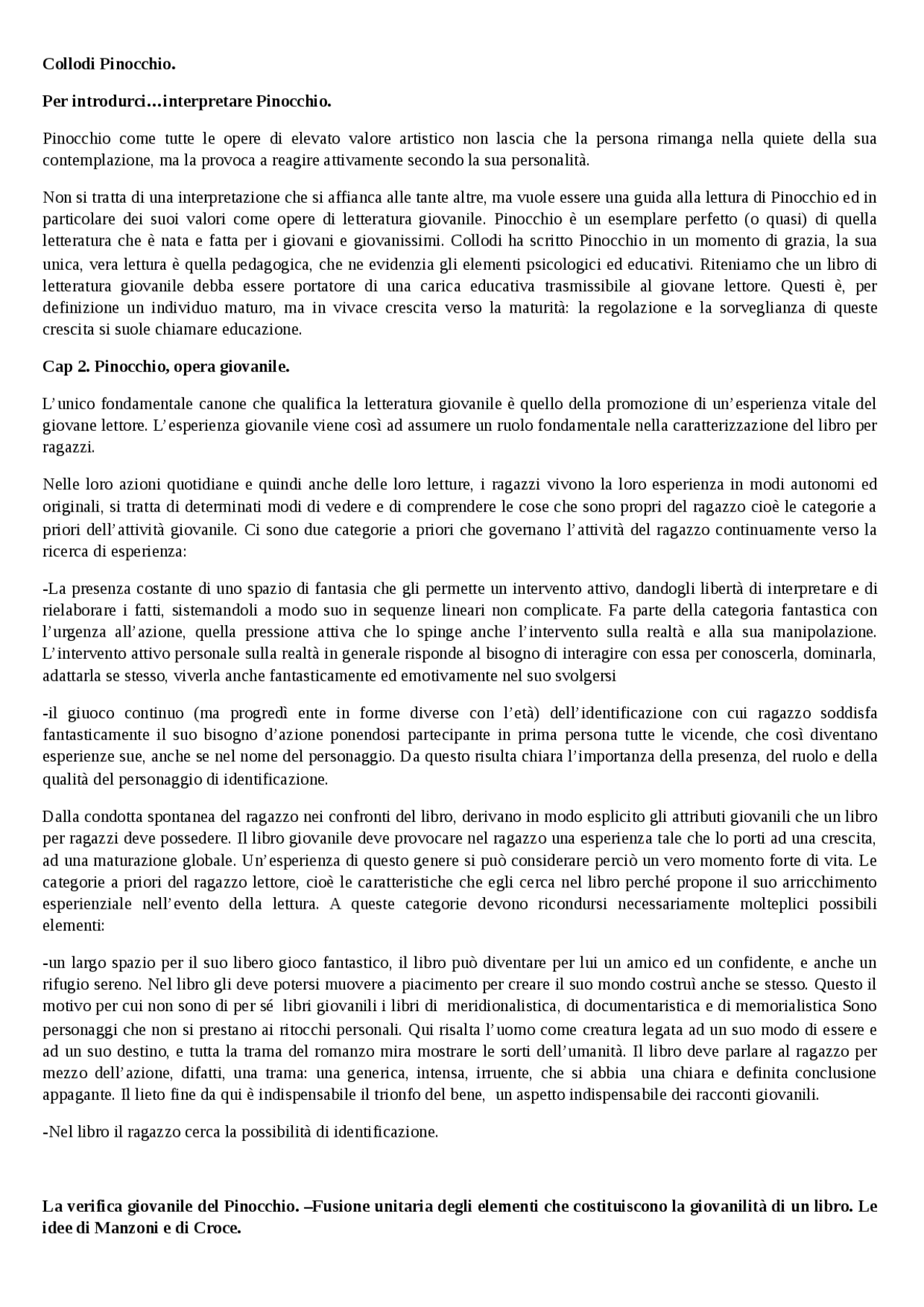 Collodi Docsity