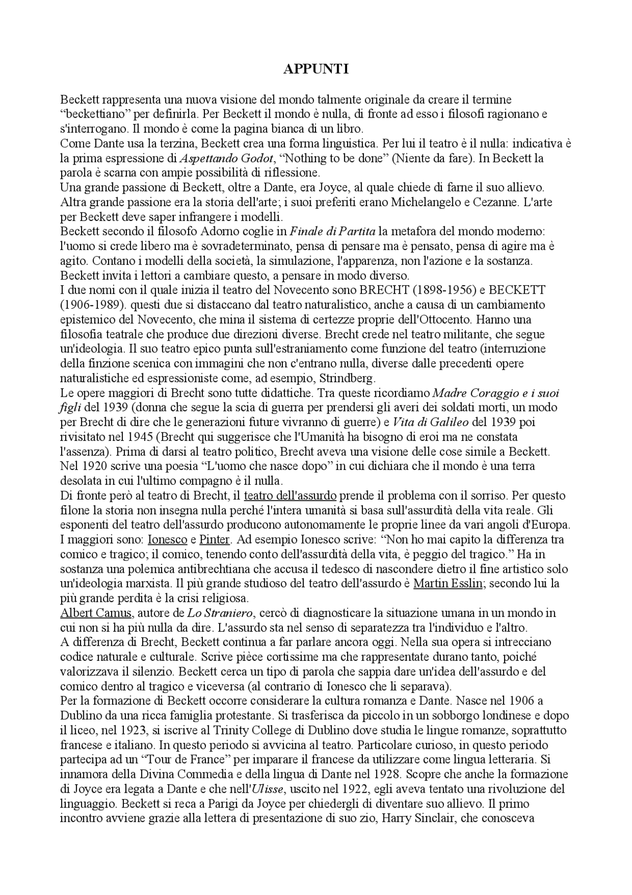 Appunti Docsity