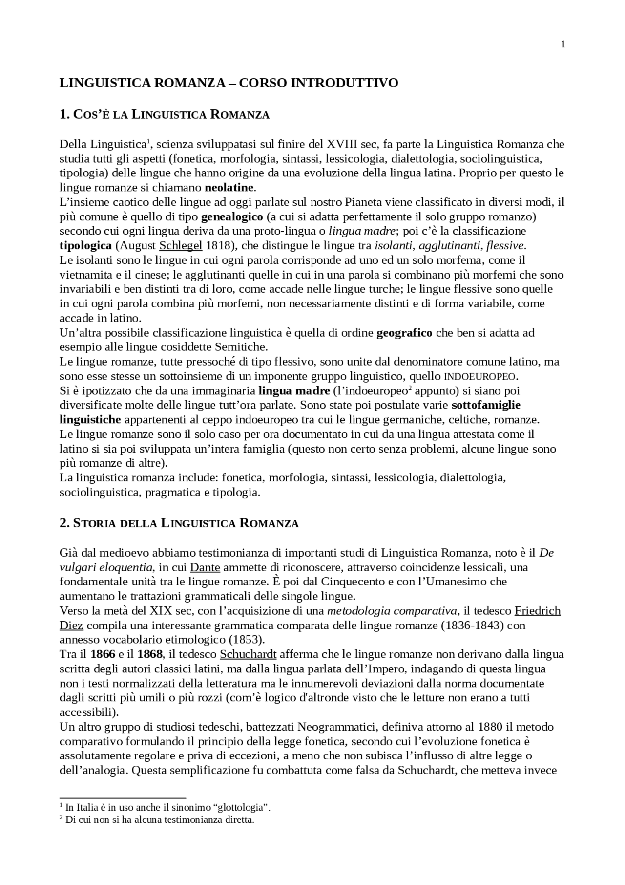 Avarvaro Linguistica Romanza Un Corso Introduttivo Docsity