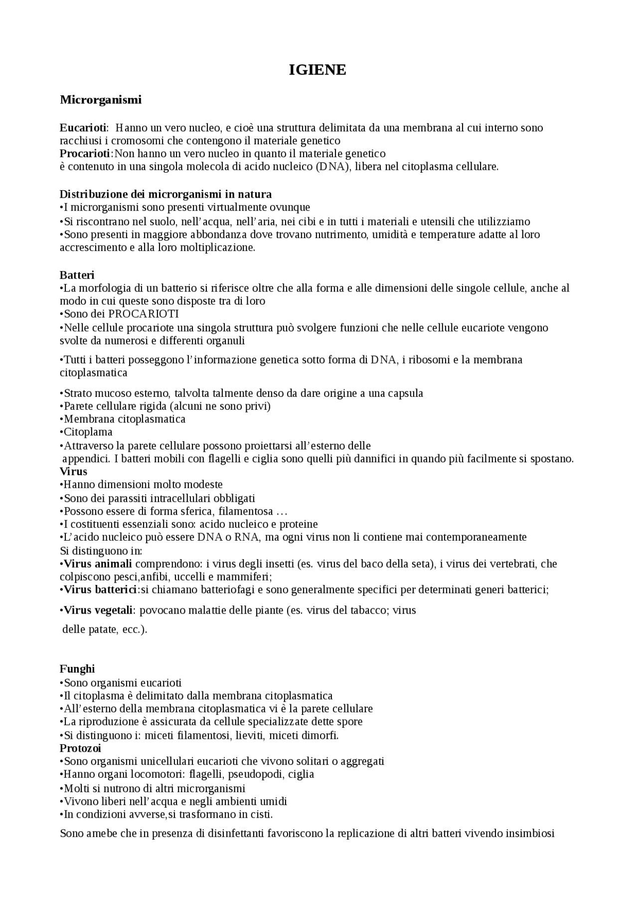 Igiene Docsity