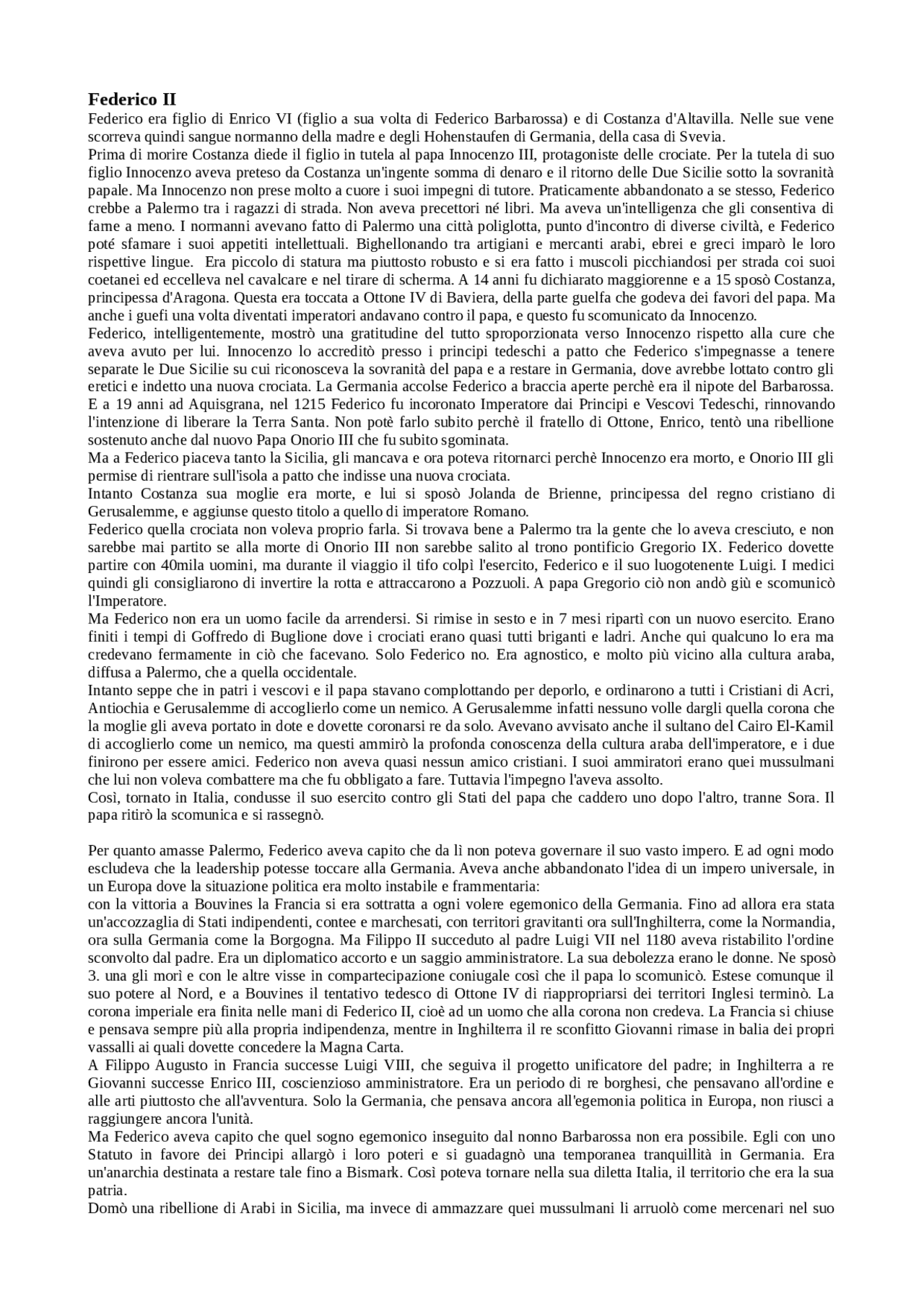 Federico Ii Docsity