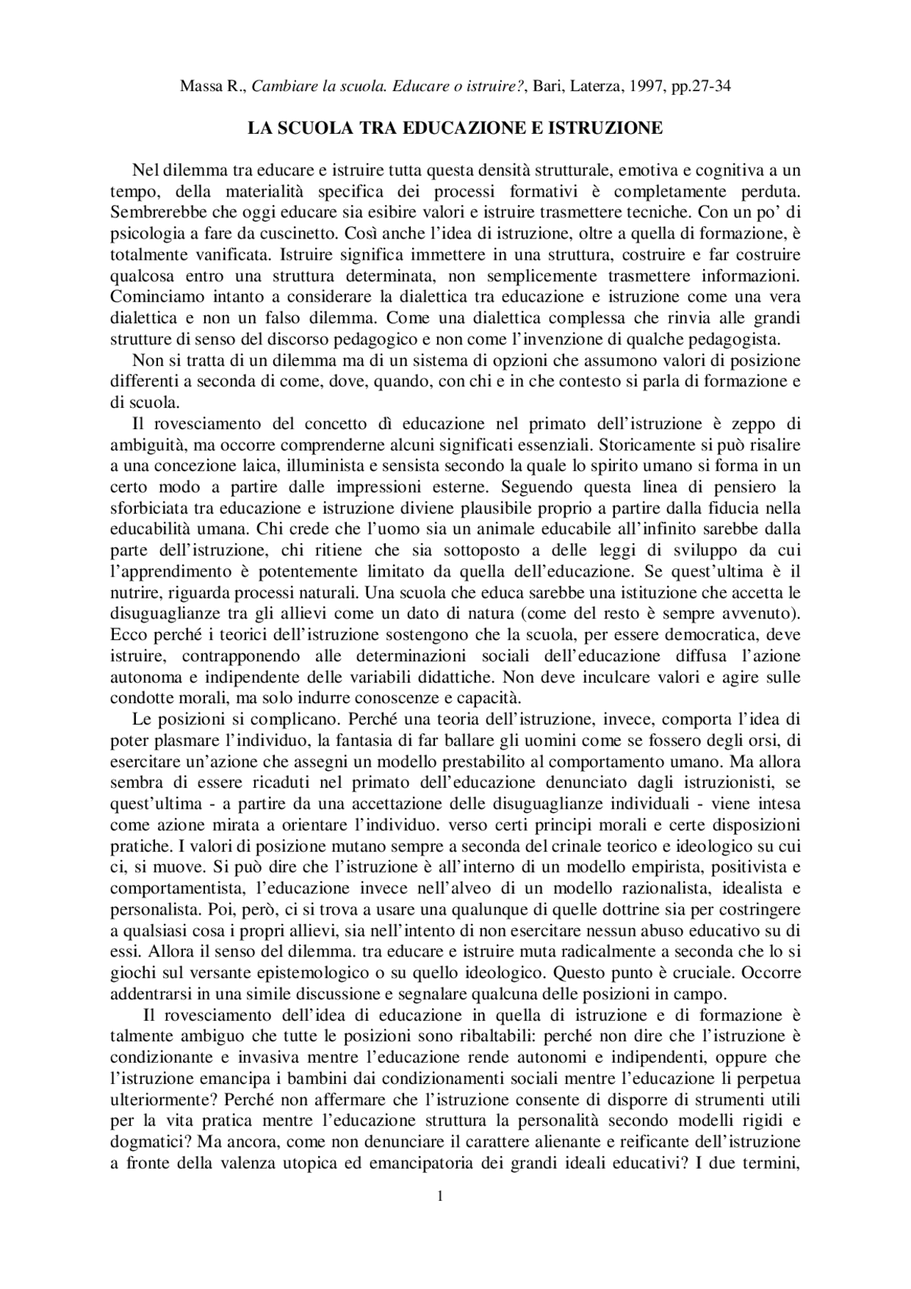 Educare Docsity