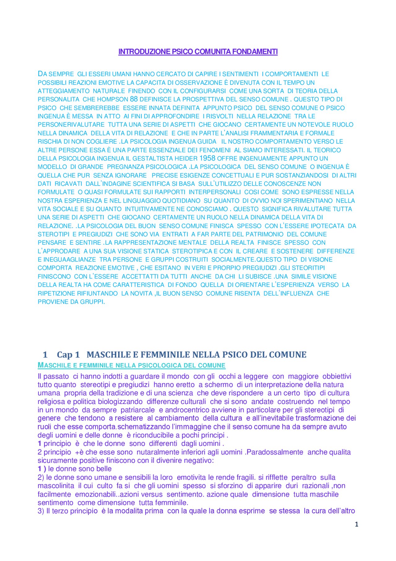Riassunto Differenze Di Genere Docsity