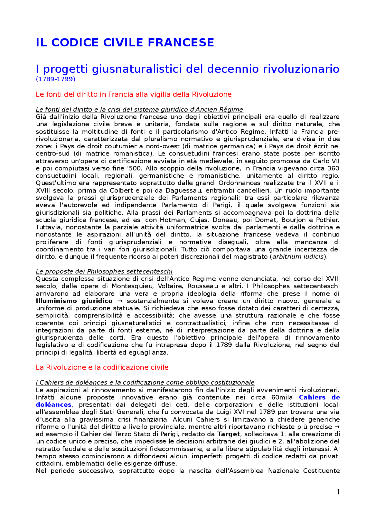 Sintesi di Lezioni di Storia della Codificazione Civile, Ettore Dezza ...