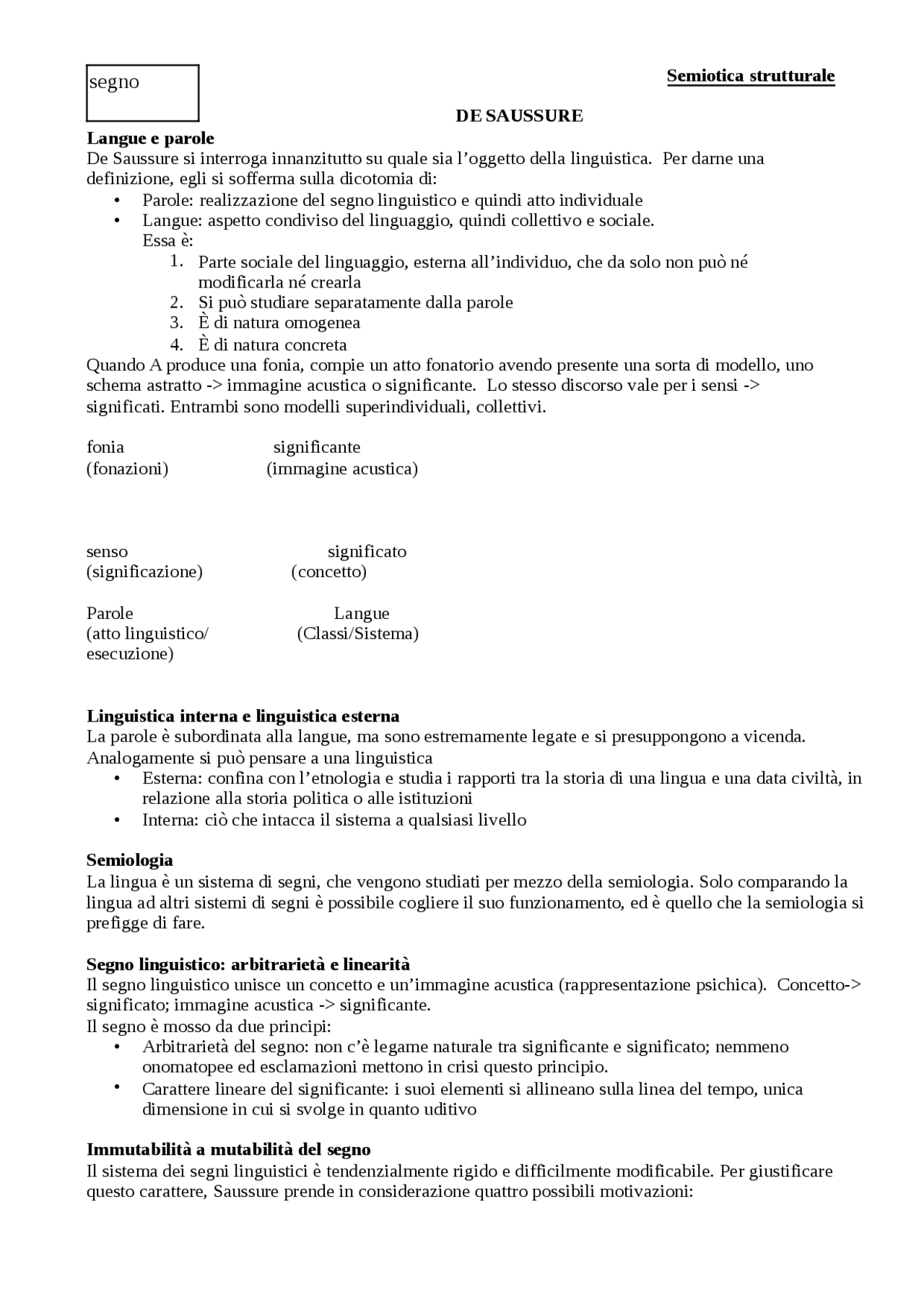Le Due Vie Della Semiotica Docsity