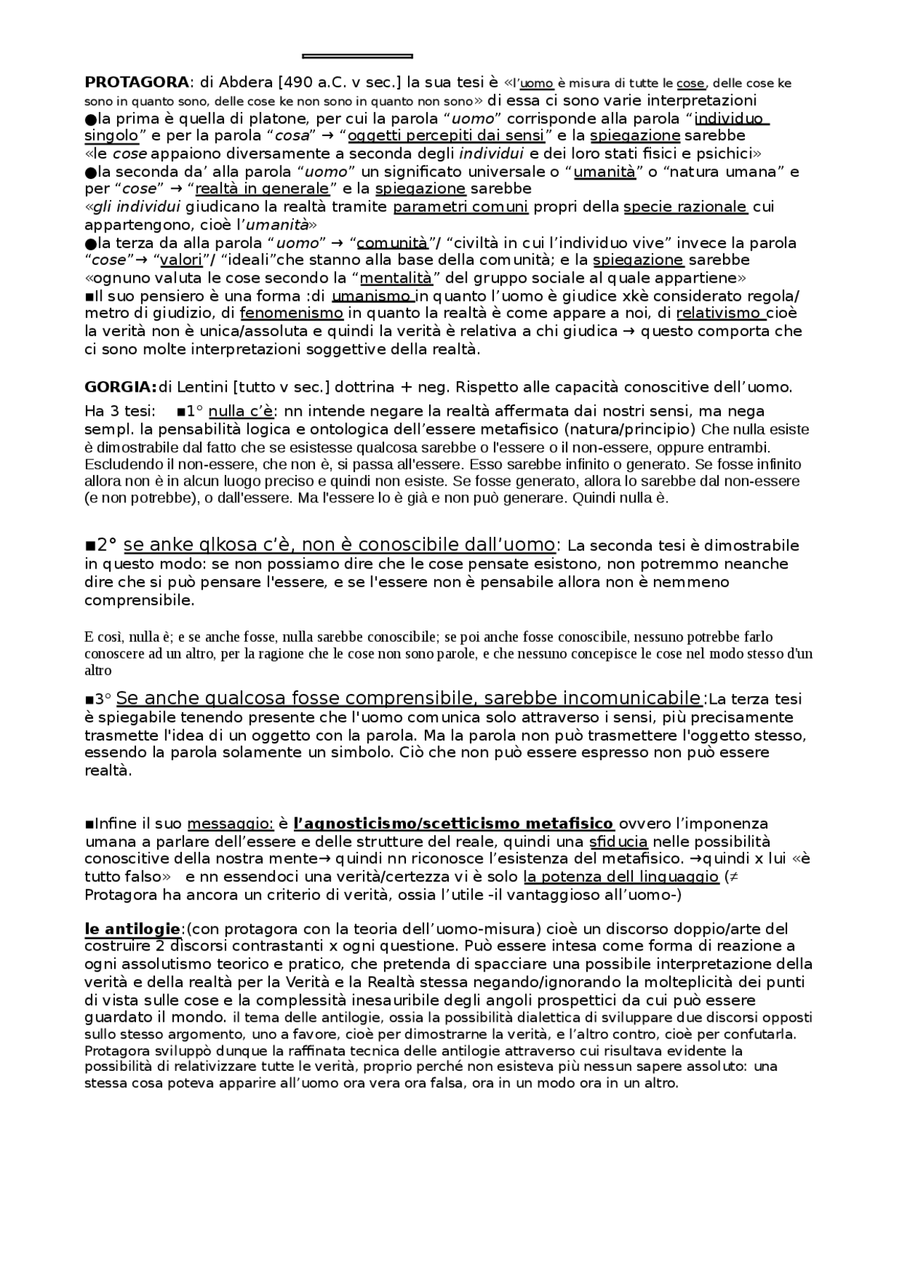 I Sofisti Docsity