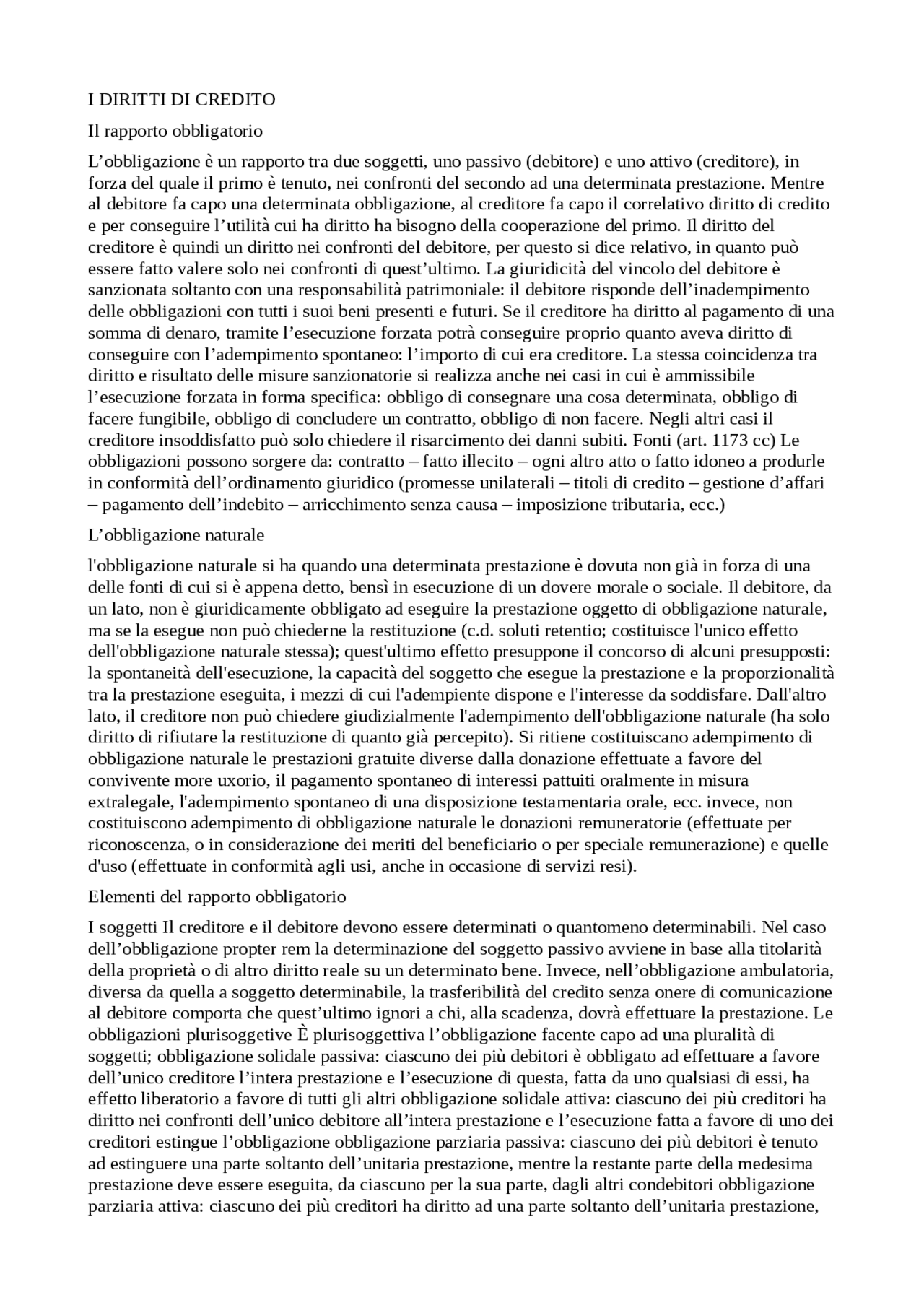 Le Obbligazioni Docsity