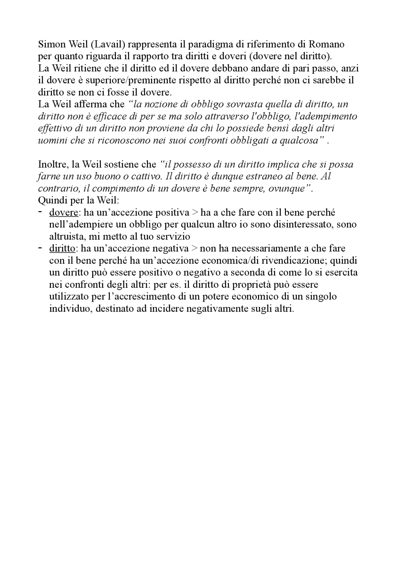 Simon Weil Docsity