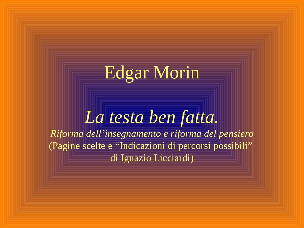 Edgar Morin Appunti Di Filosofia Docsity