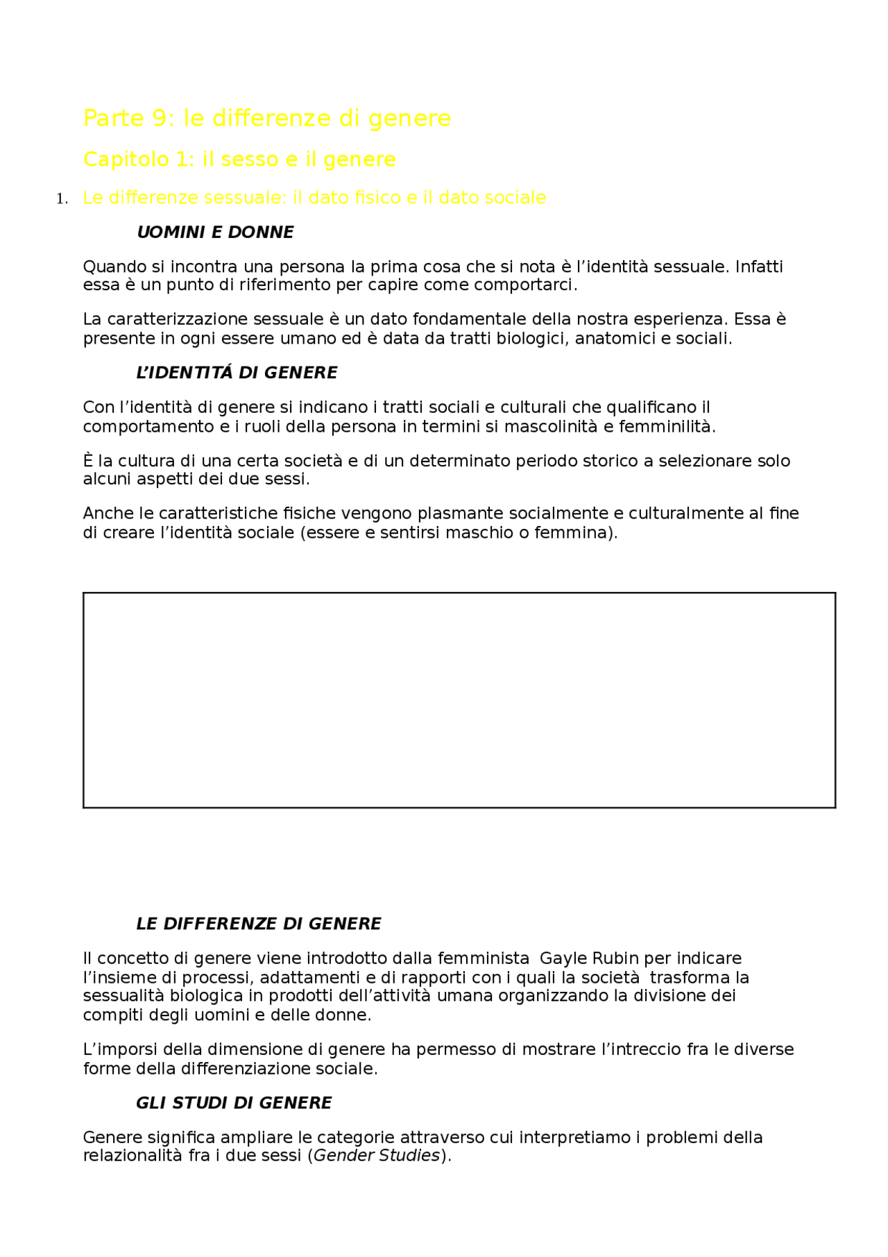 Differenze Di Genere Docsity