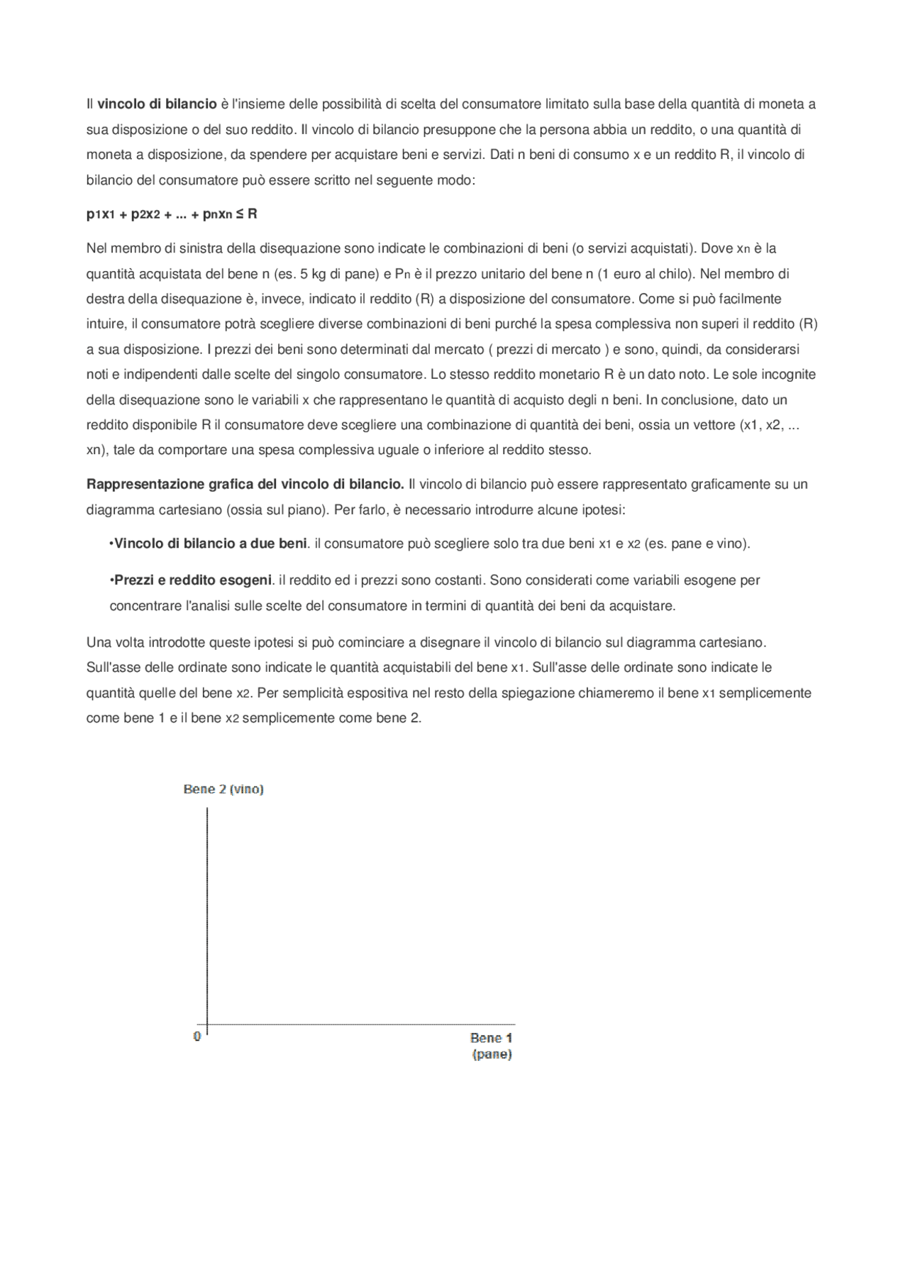 Vincolo Di Bilancio Teoria Del Consumatore1 Docsity
