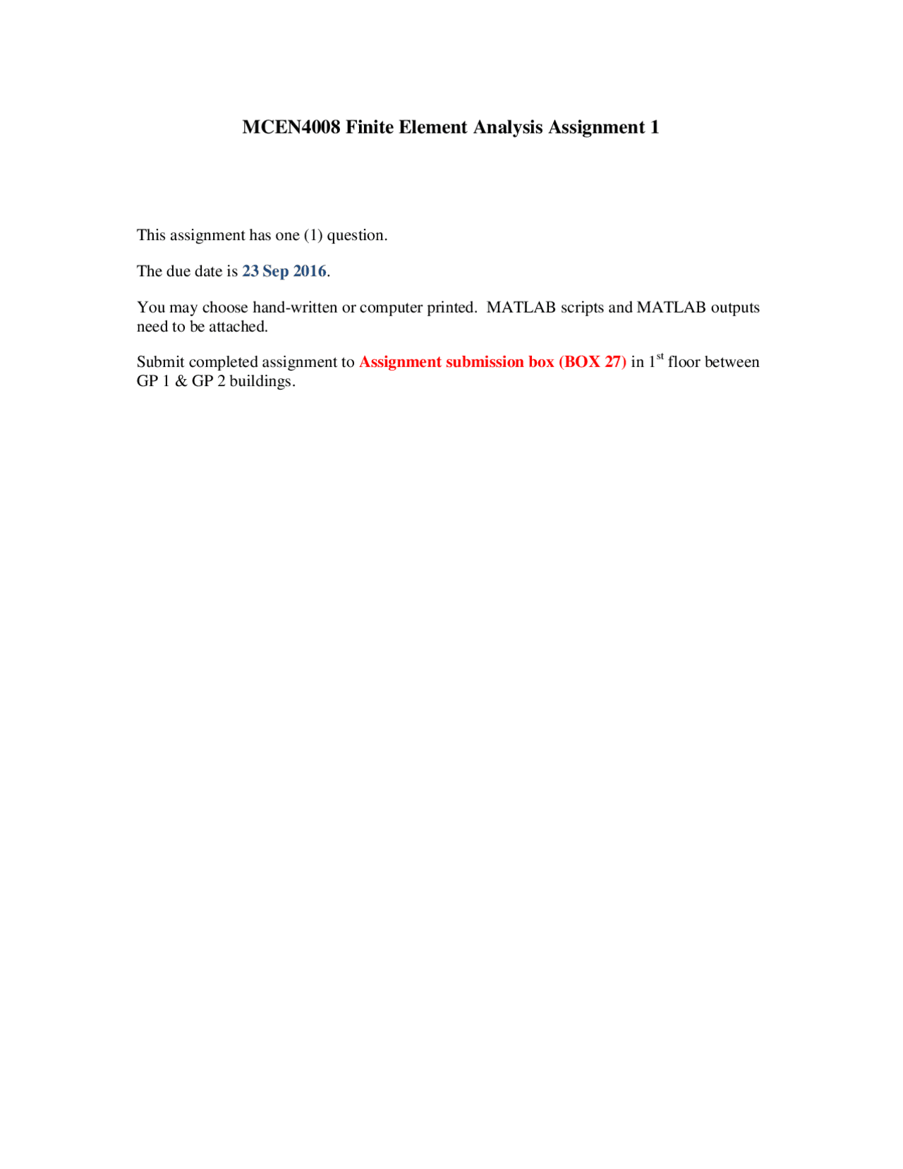 Assignment 1 2016 Docsity
