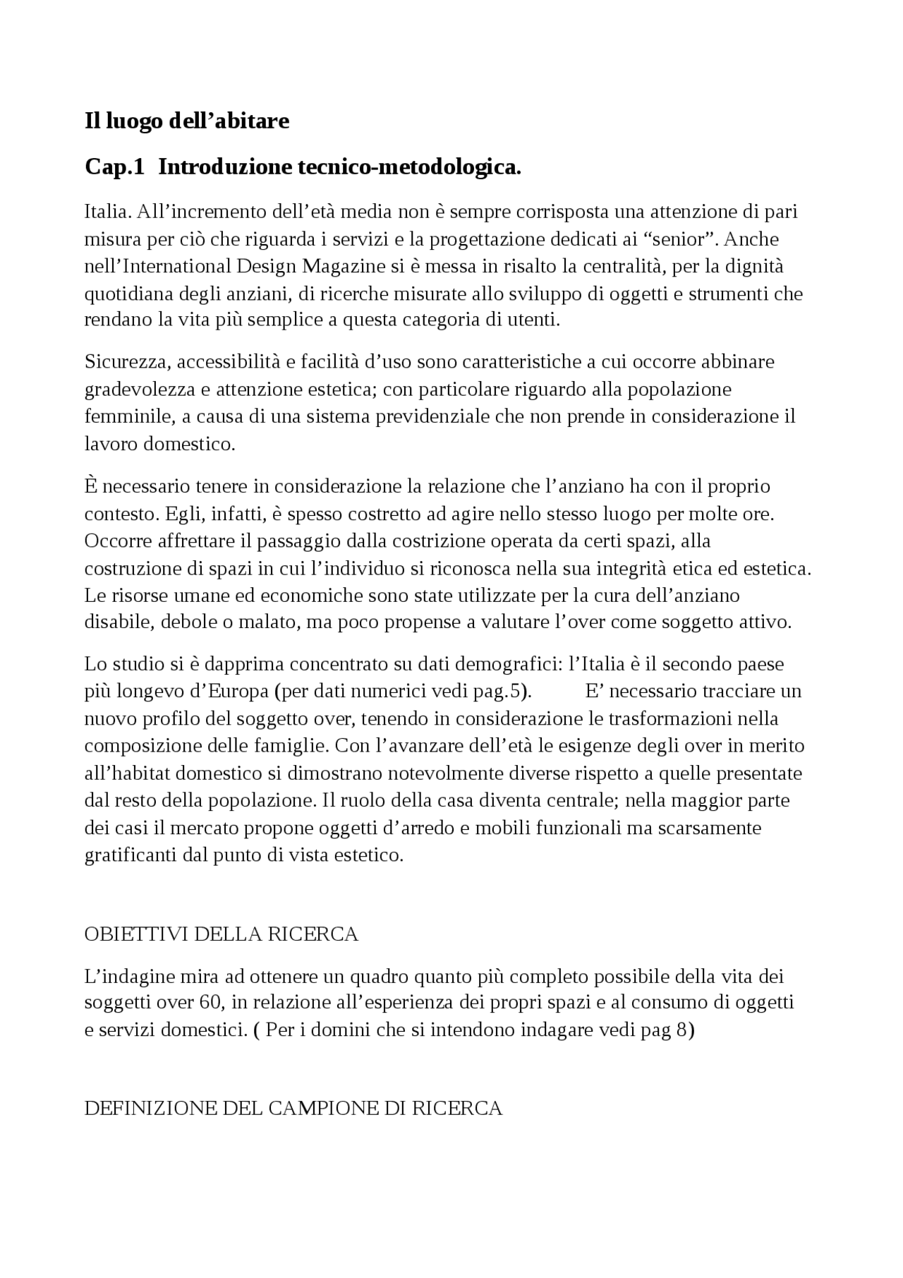 Il Luogo Dellabitare Docsity
