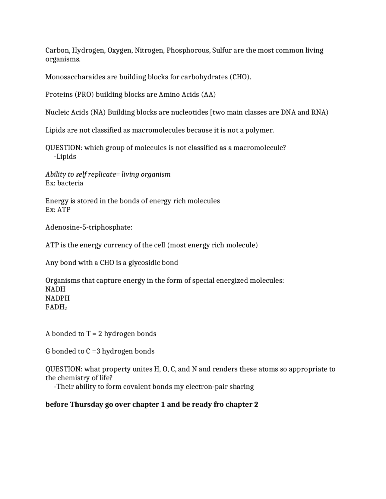 Review Sheet for Exam - Comprehensive Biochemistry I | CHE 452 | Exams ...