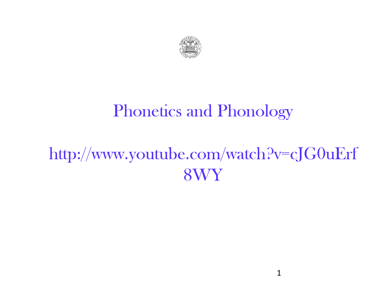 Phonology Part1 Docsity