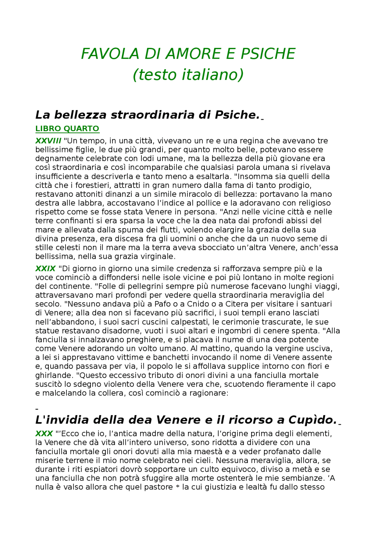 Amore E Psiche Docsity