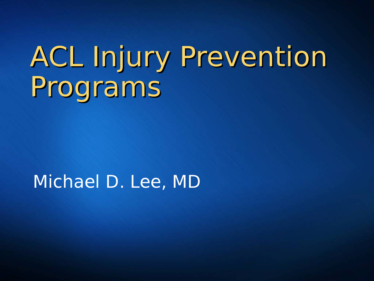 Acl injury prevention programs | Slajdovi' predlog Matematička analiza ...