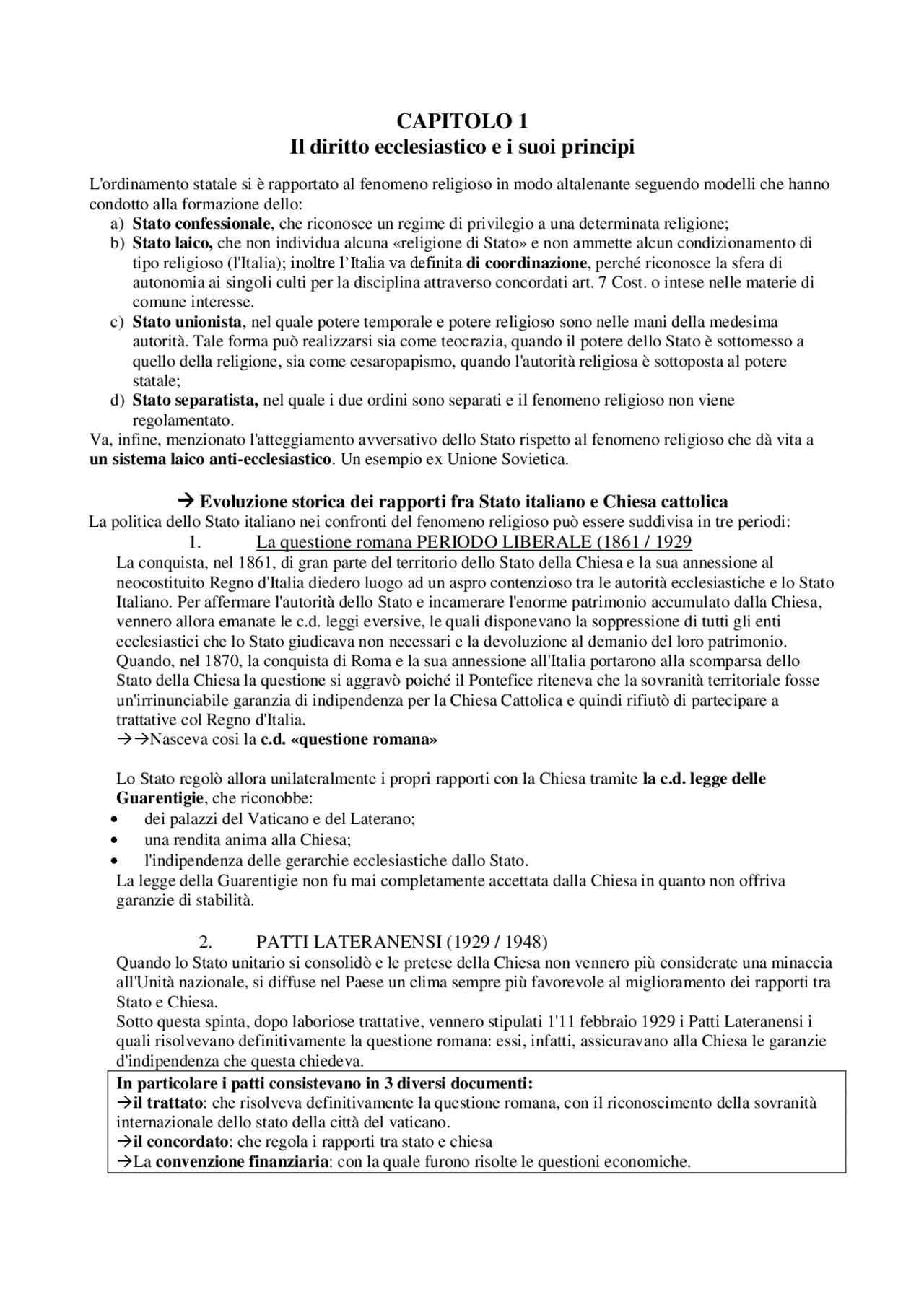 Compendio Simone Diritto Ecclesiastico Esame Avvocato Docsity