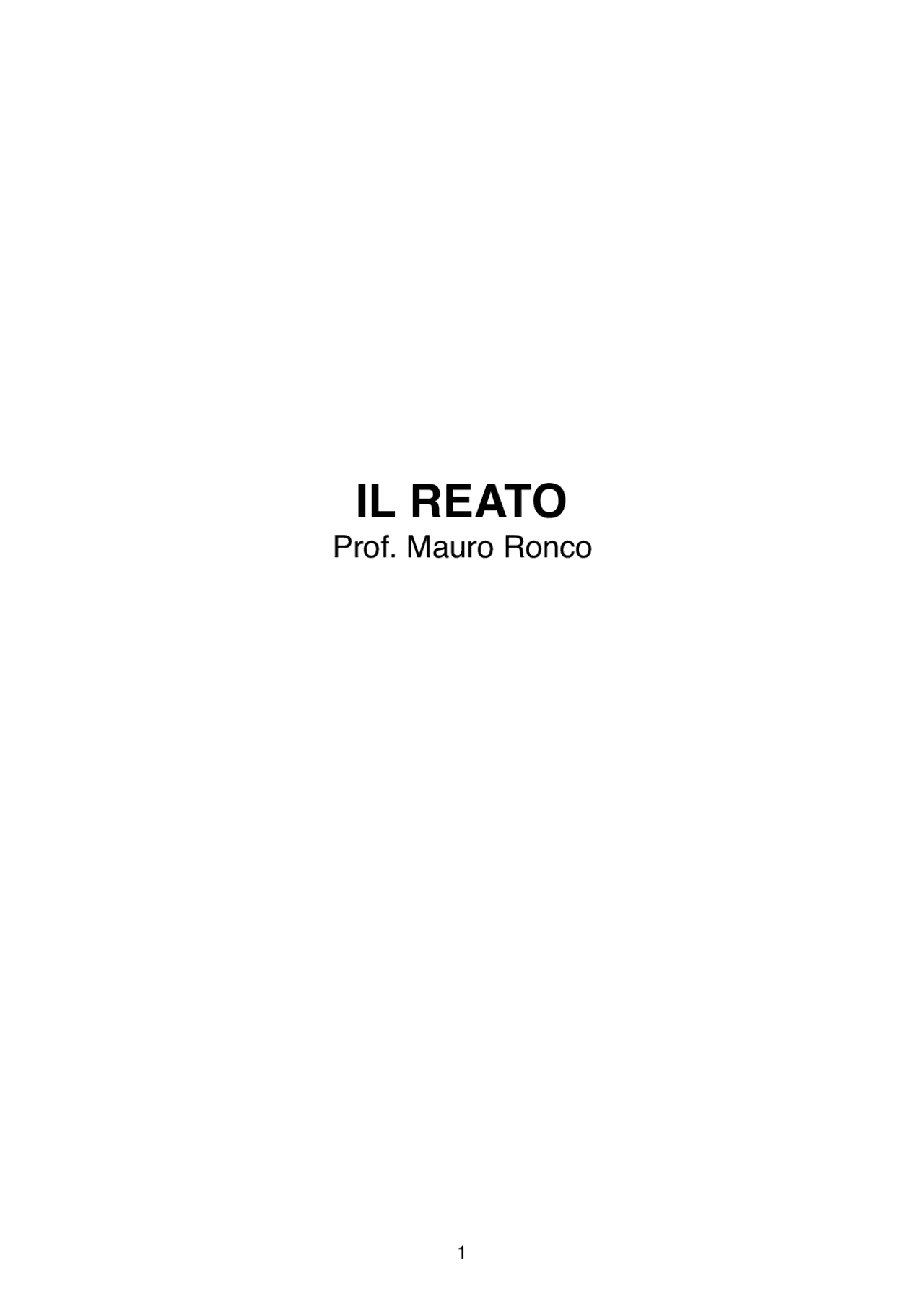 IL REATO riassunto - Docsity