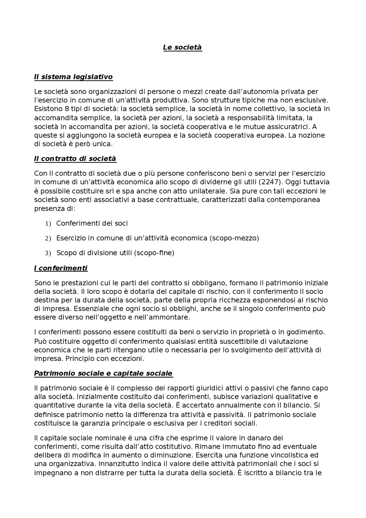 Le Società Docsity