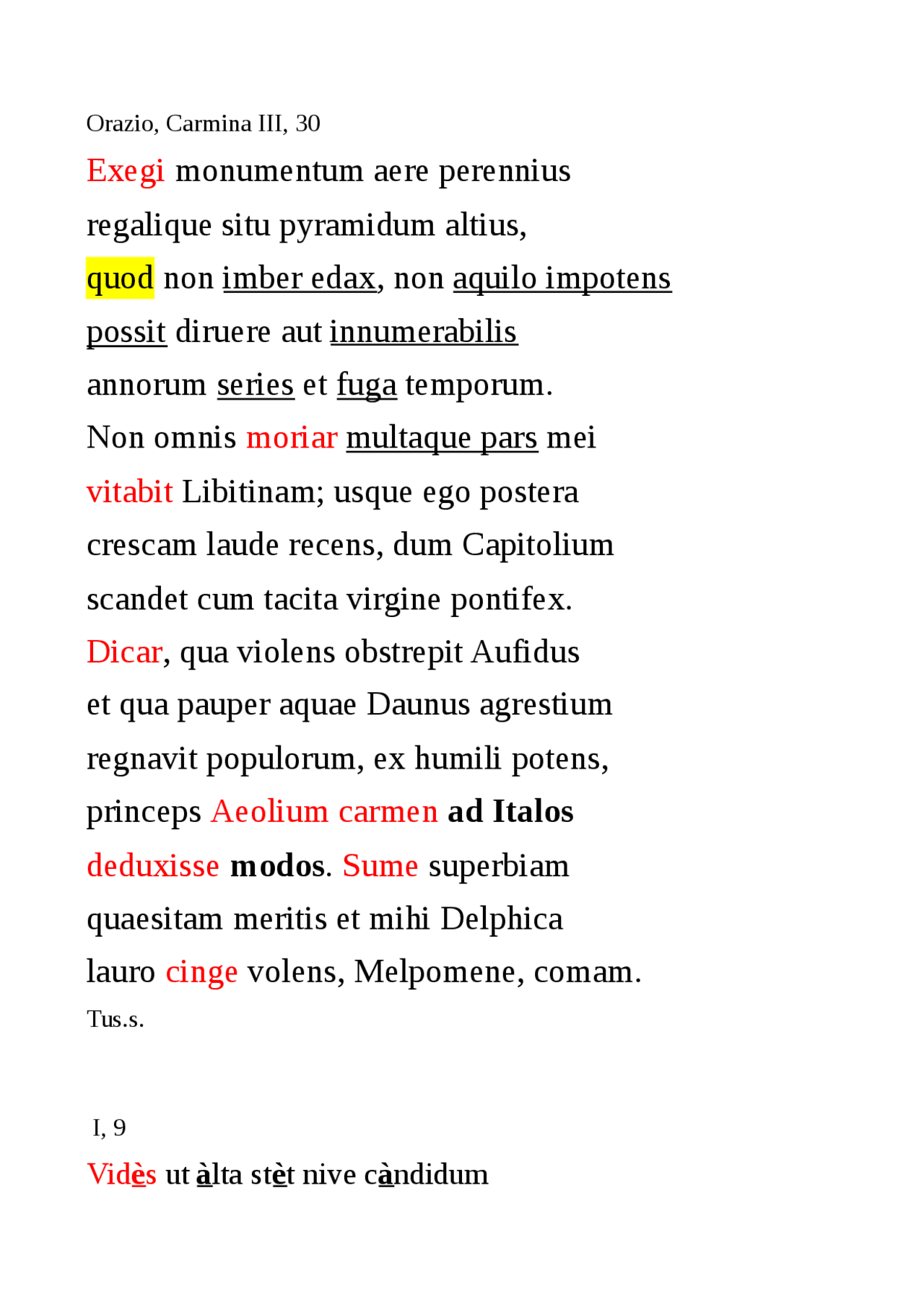 Orazio Docsity