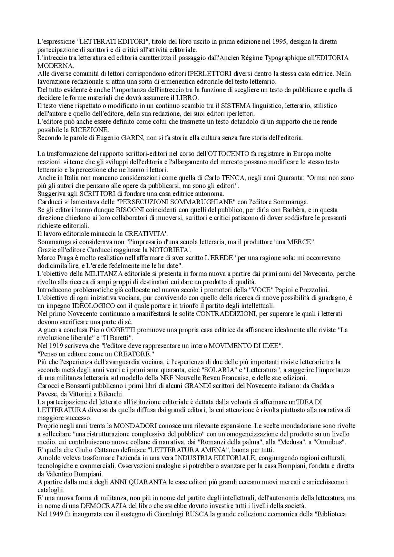 Riassunto Protagonisti Nellombra Docsity