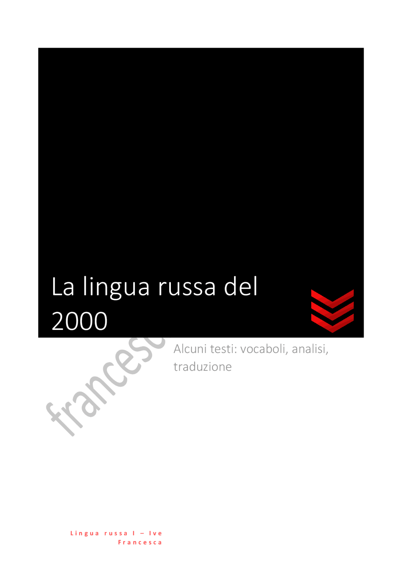La lingua russa del 2000 - testi - Docsity