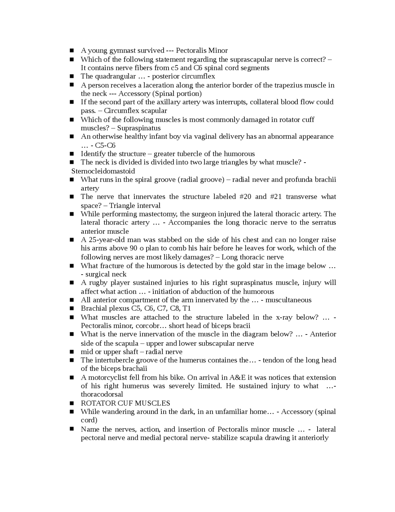 Anatomy Test Docsity