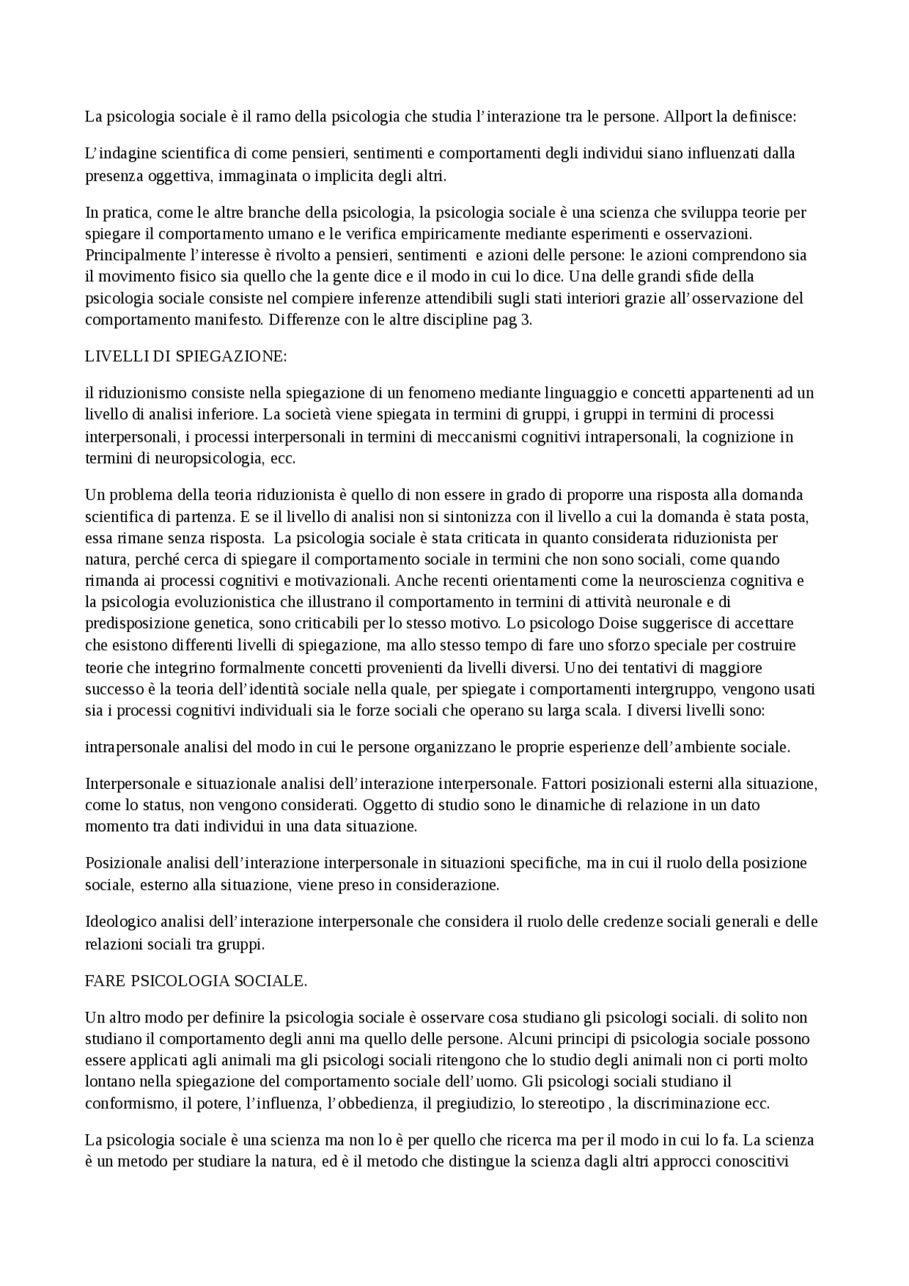 Psicologia Sociale Teorie E Applicazioni Di Hogg E Vaughan Docsity