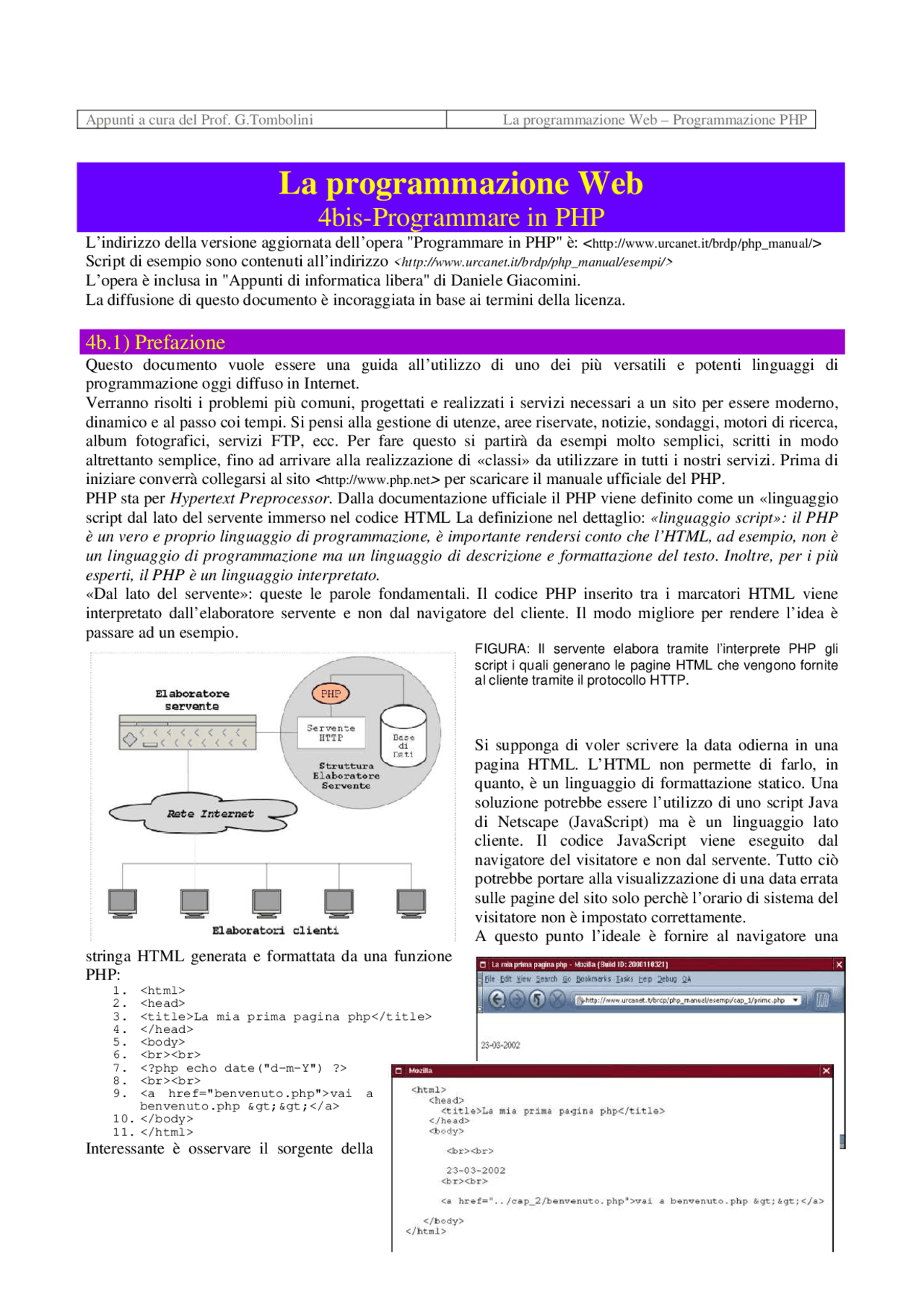 Manuale Php Docsity