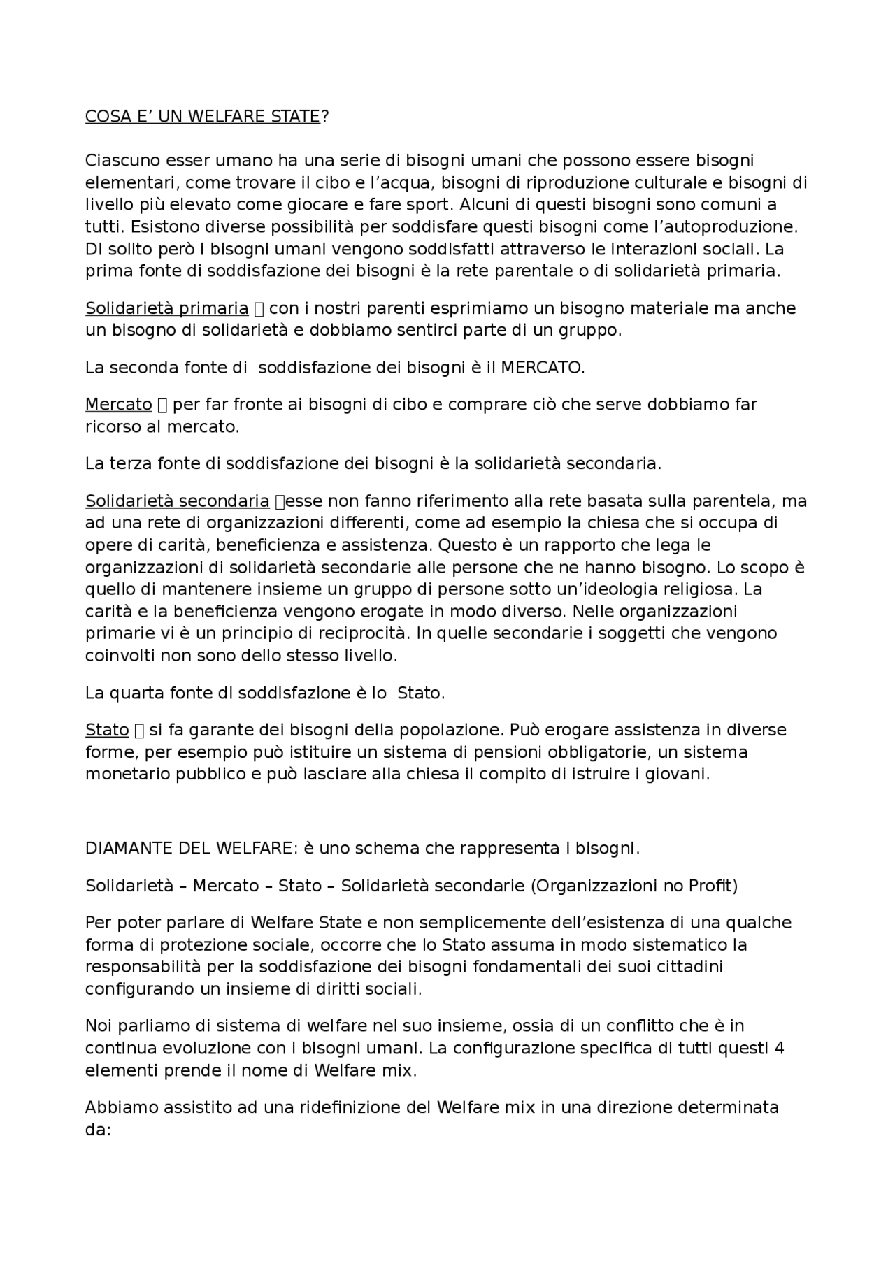 Sociologia Del Lavoro E Del Welfare Docsity