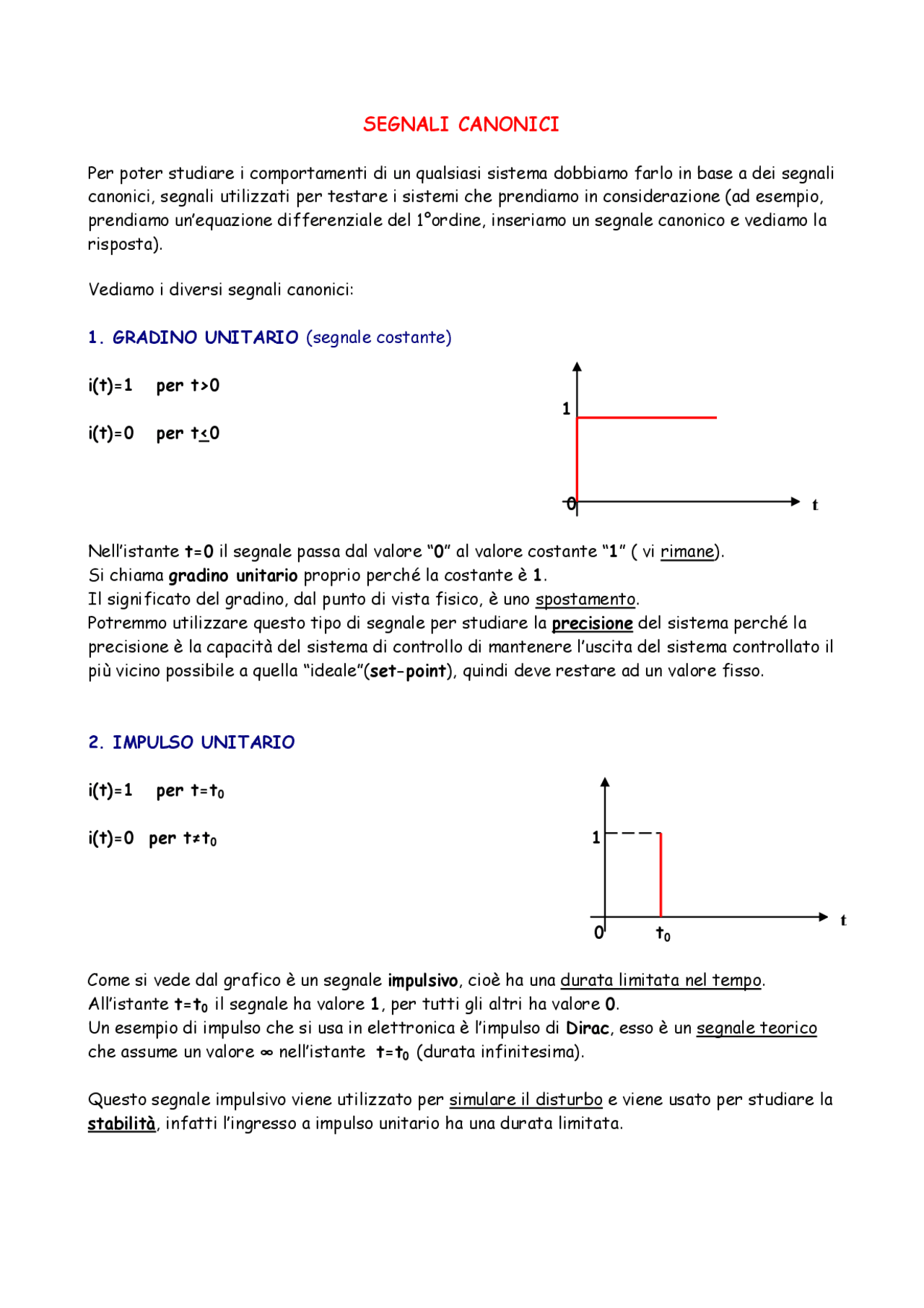 Segnali Canonici Esercizi Di Ingegneria Gestionale Docsity