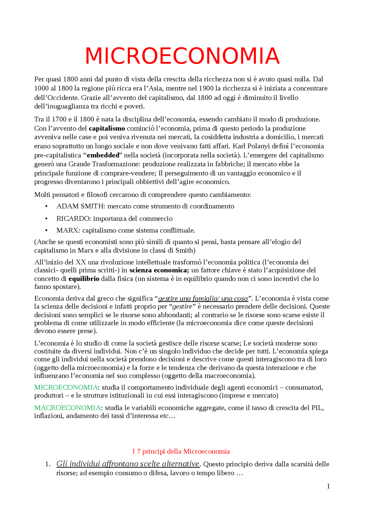 Riassunti Integrati Con Slide E Appunti Microeconomia Luiss Docsity