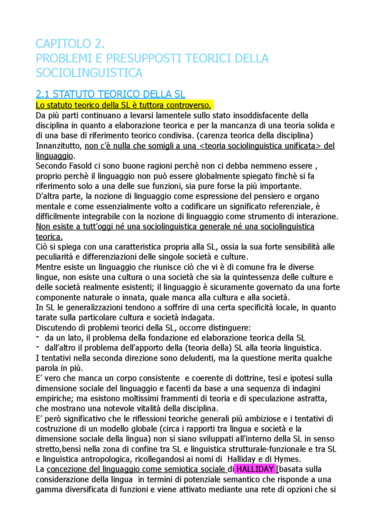 Fondamenti Di Sociolinguistica Berruto Docsity