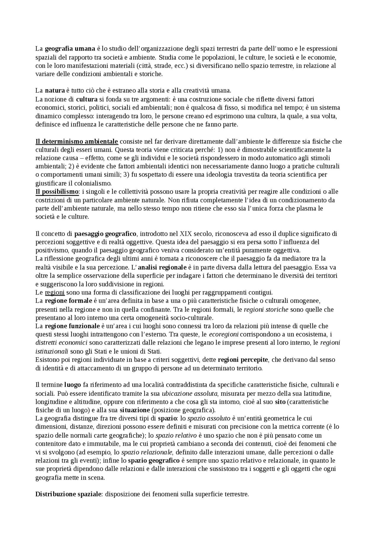 Riassunto Del Testo Geografia Umana Un Approccio Visuale Utet Docsity